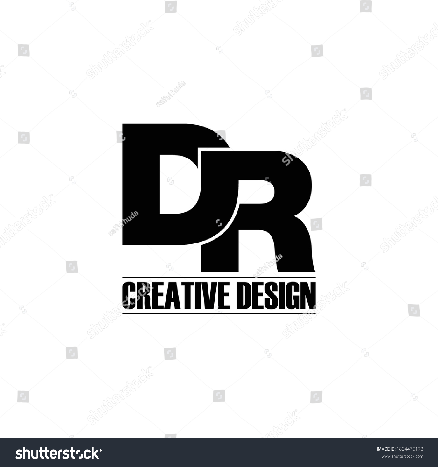 Letter Dr Simple Logo Design Vector Stock Vector (Royalty Free ...