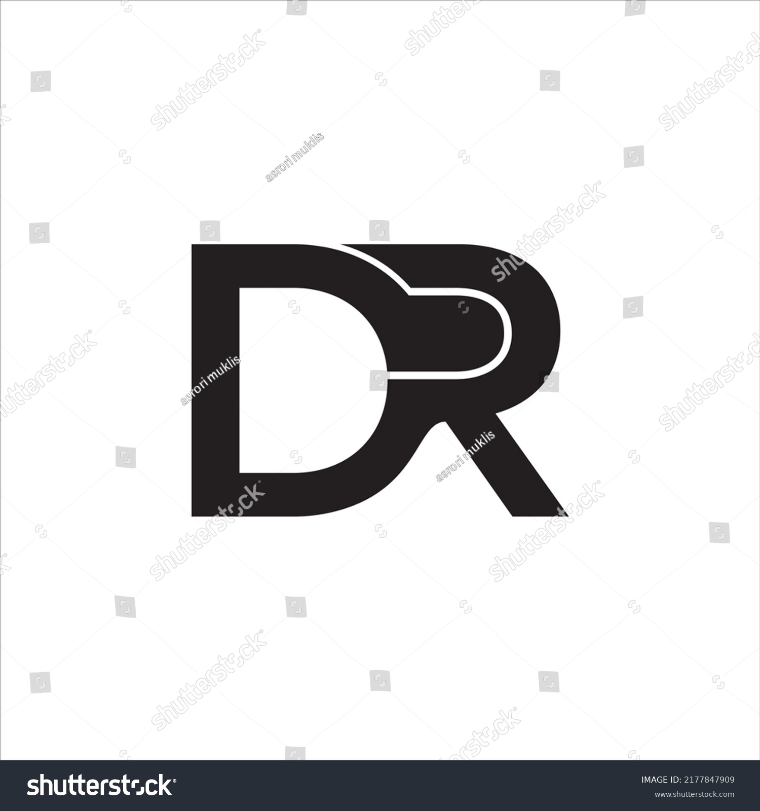 Letter Dr Simple Logo Design Vector Stock Vector (Royalty Free ...