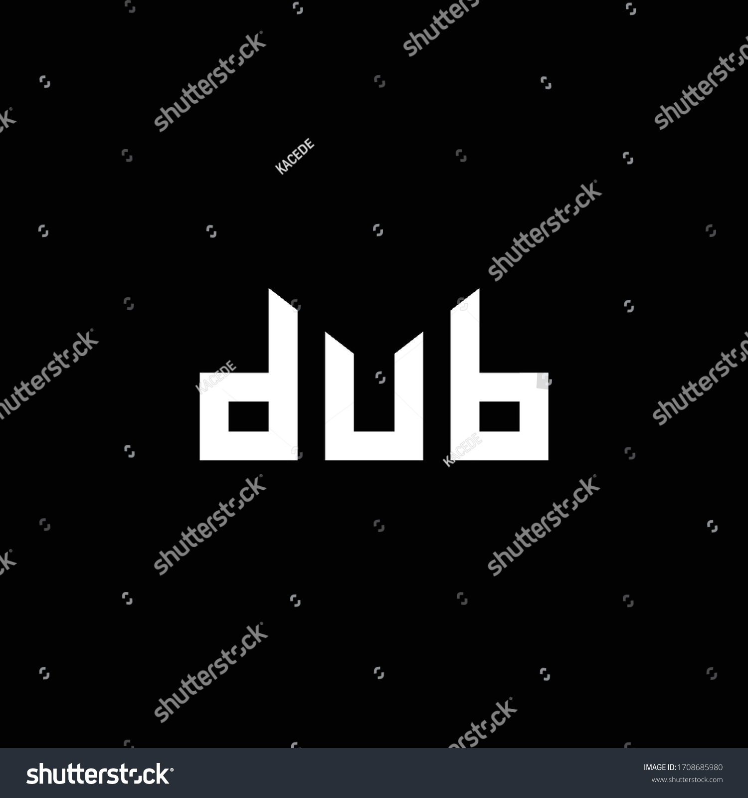 Letter Dub Logo Design Template Stock Vector (Royalty Free) 1708685980 ...