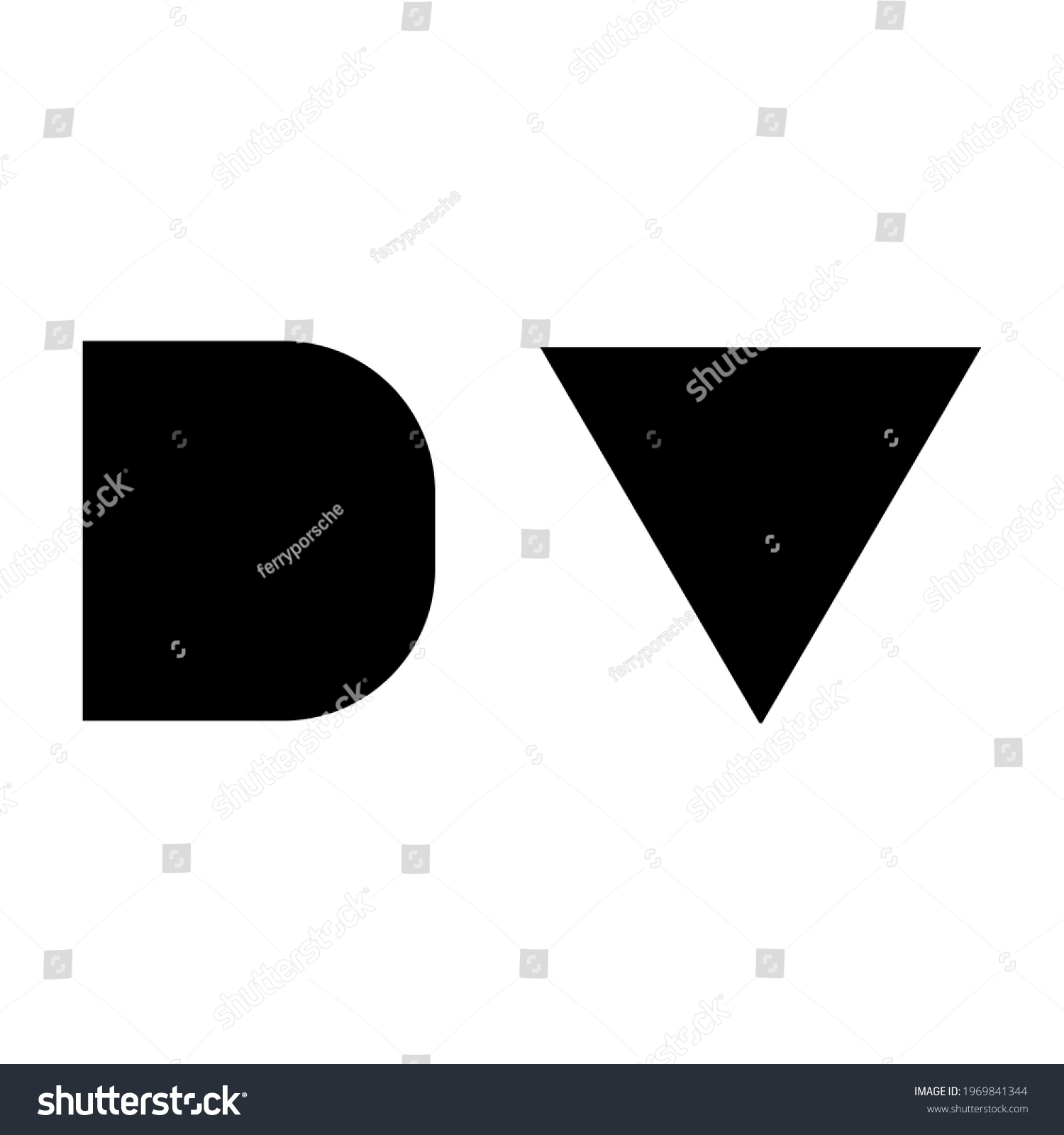Letter Dv Monogram Logo Design Stock Vector (Royalty Free) 1969841344 ...