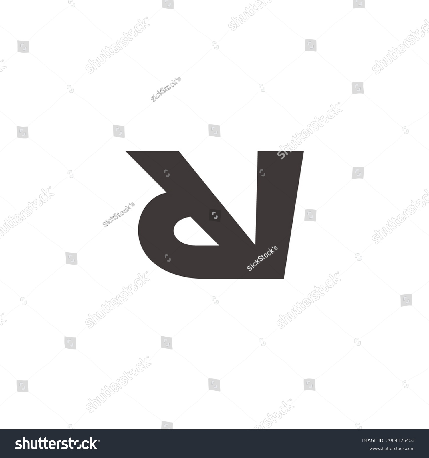 Letter Dv Simple Geometric Shape Sharp Stock Vector (Royalty Free ...