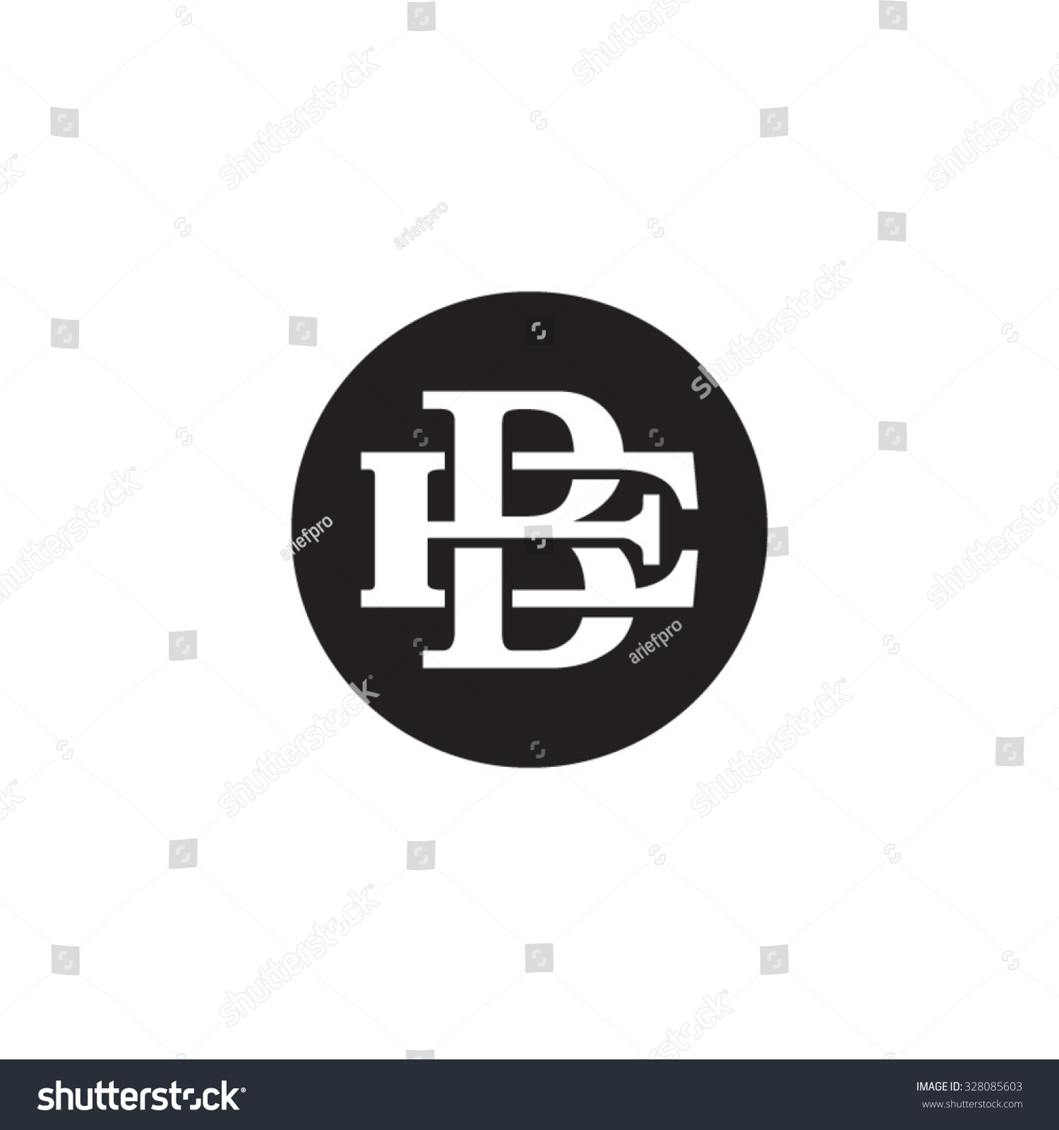 Letter E B Monogram Circle Logo Stock Vector (Royalty Free) 328085603 ...