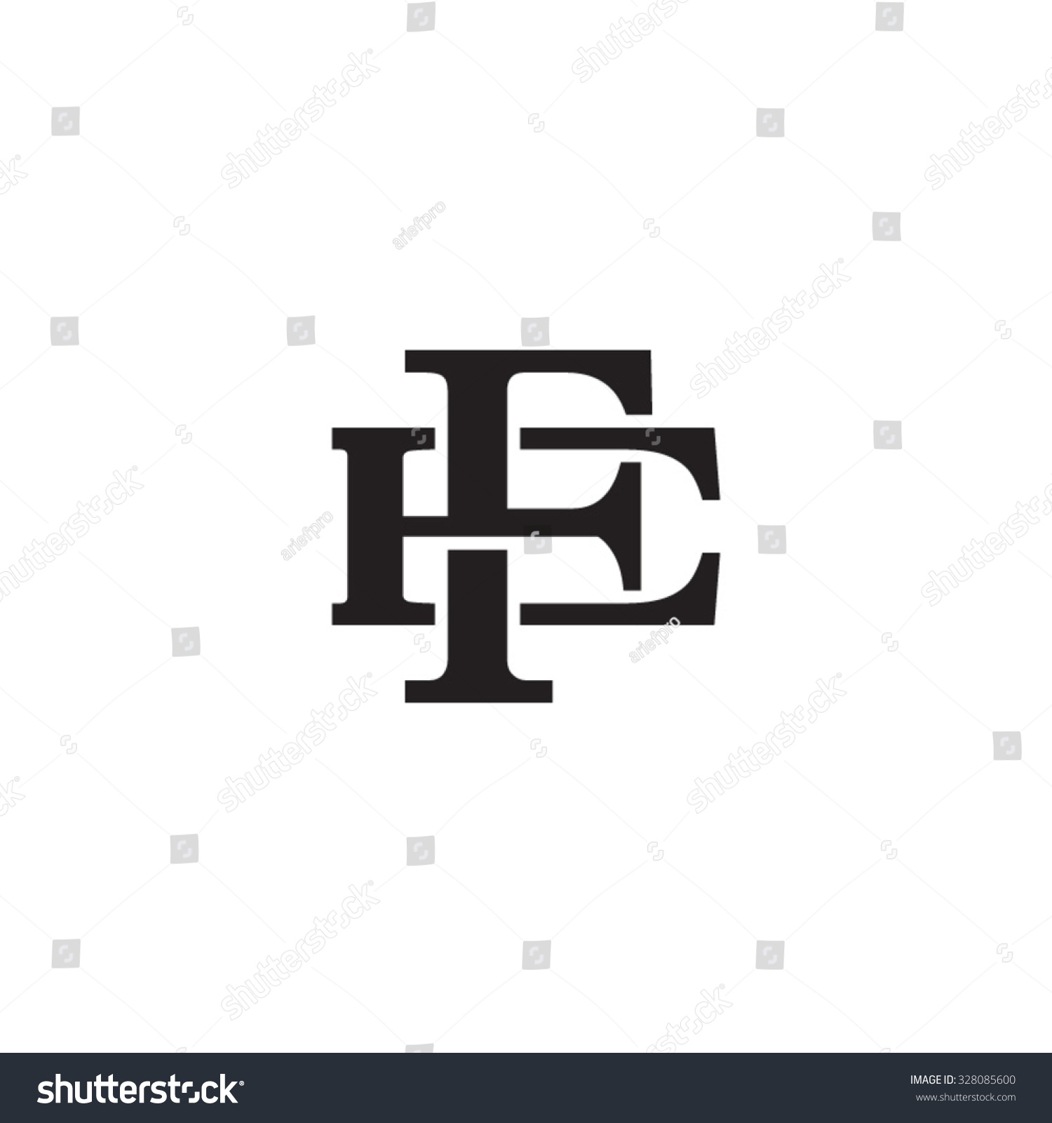 Letter E F Monogram Logo Stock Vector (Royalty Free) 328085600
