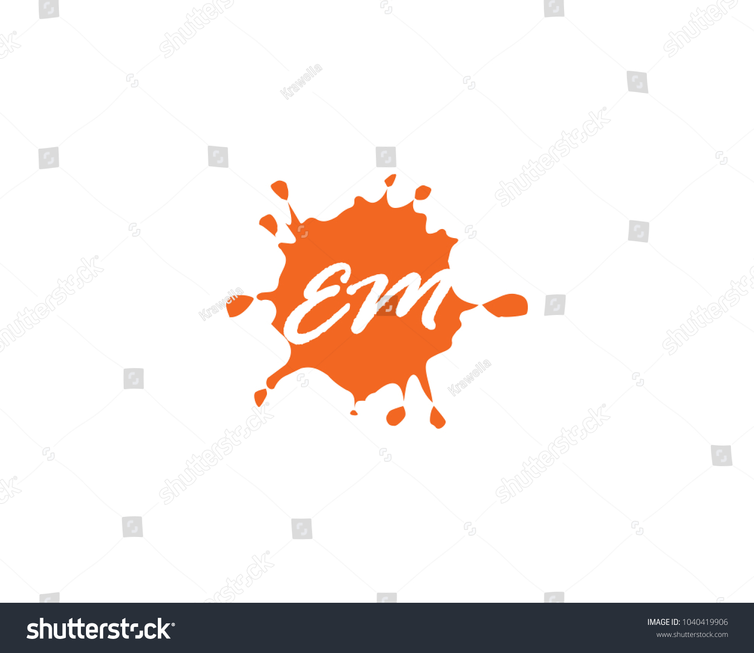 Letter E M Logo Vector Stock Vector (Royalty Free) 1040419906
