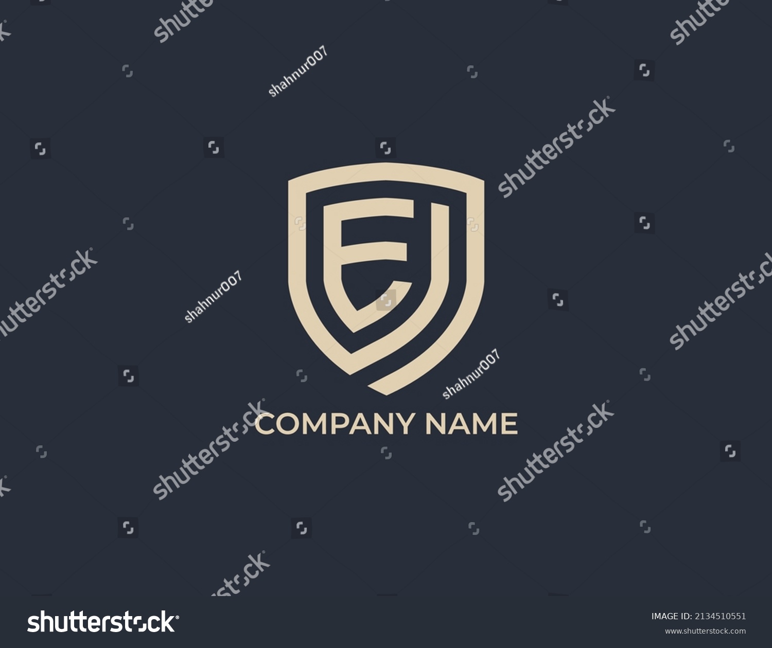 Letter E Shield Security Logo Design Stock Vector (Royalty Free ...