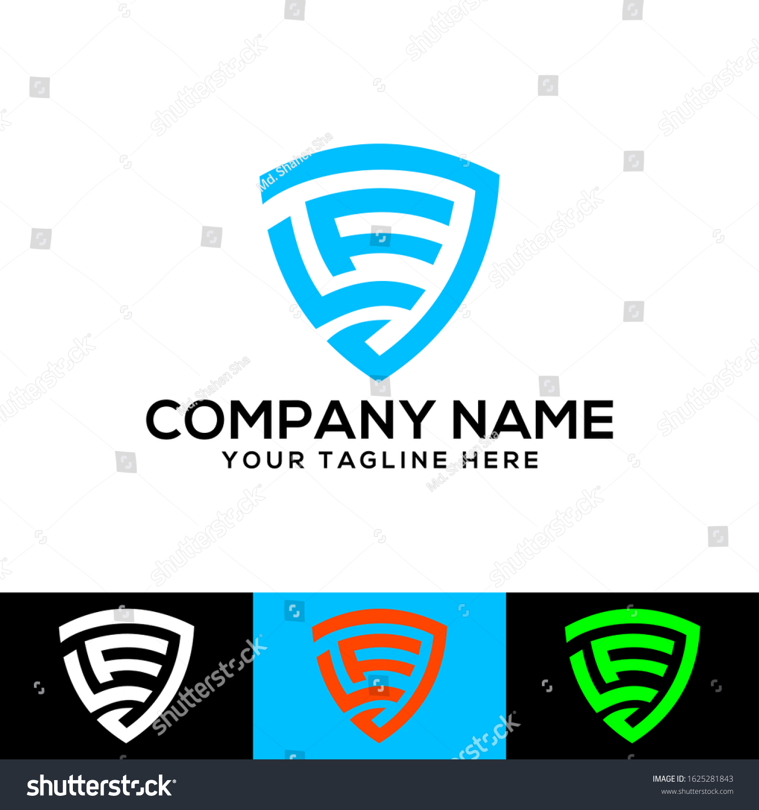 Letter E Shield Vector Logo Letter Stock Vector (Royalty Free) 1625281843