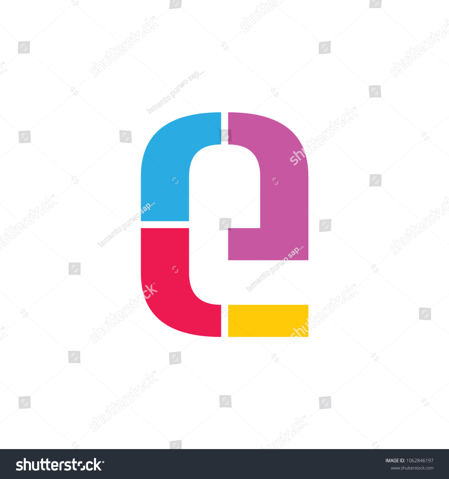 Letter E Colorful Logo Vector Stock Vector (Royalty Free) 1062846197 ...