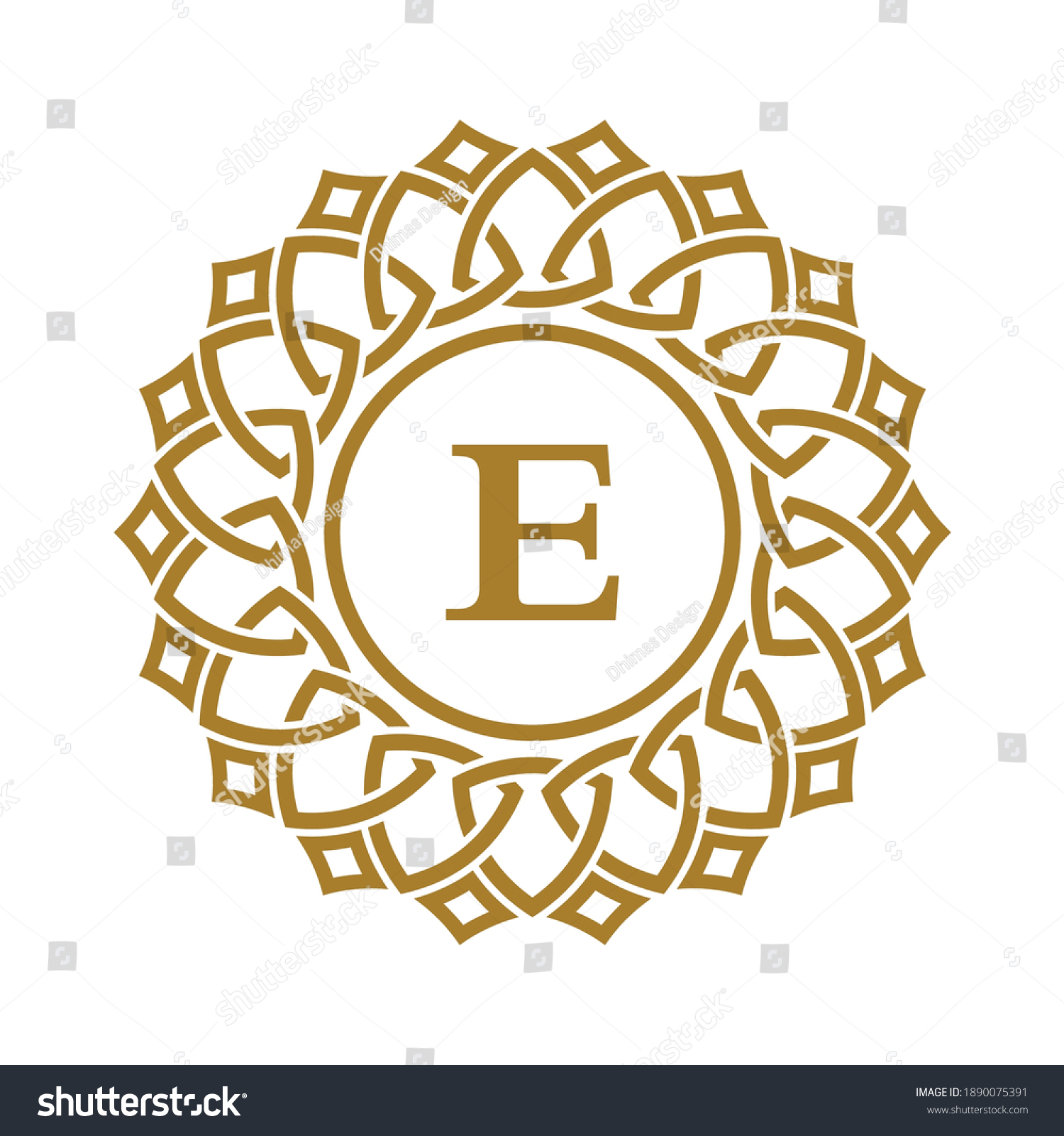Letter E Crest Logo Design Template Stock Vector (Royalty Free ...
