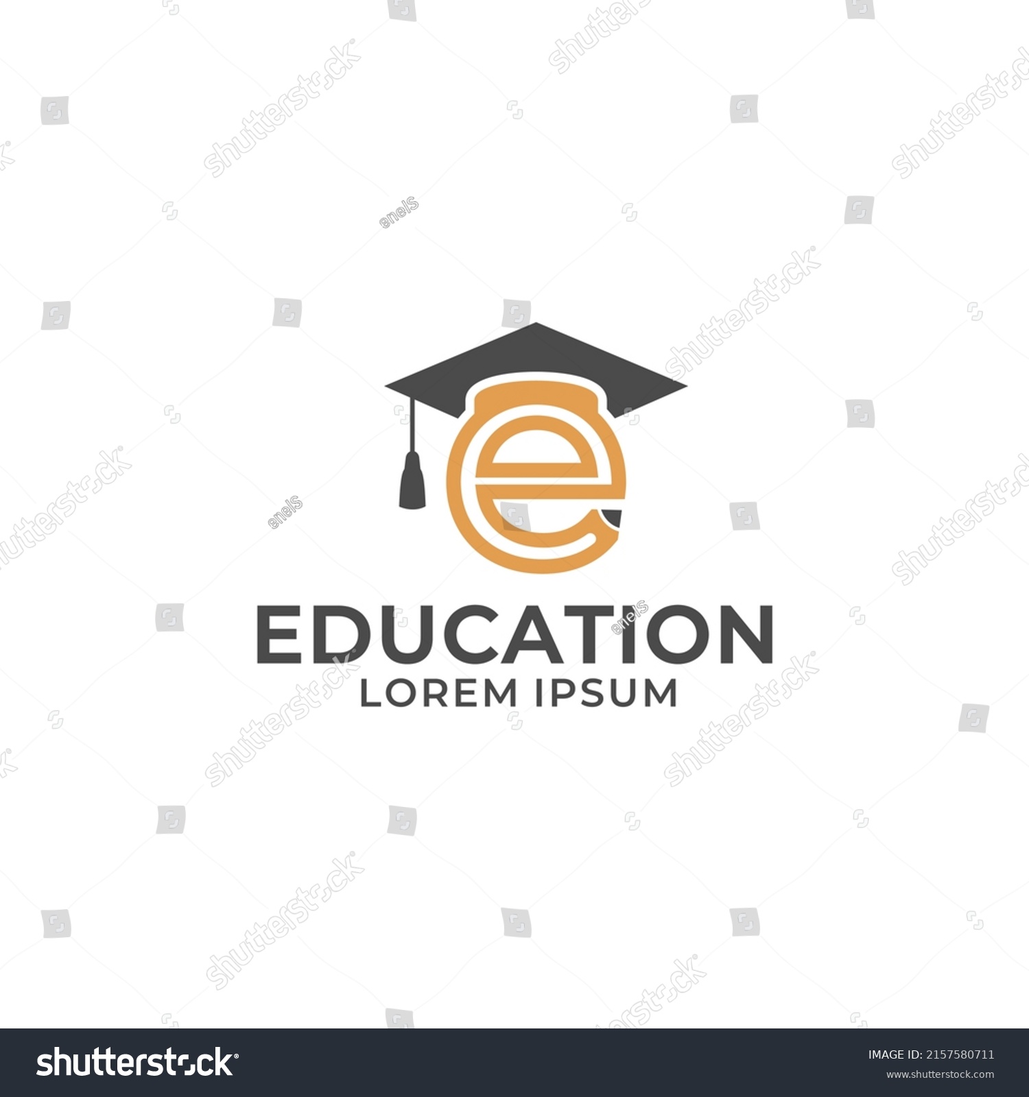 Letter E Education Logo Design Vector Stock Vector (Royalty Free ...