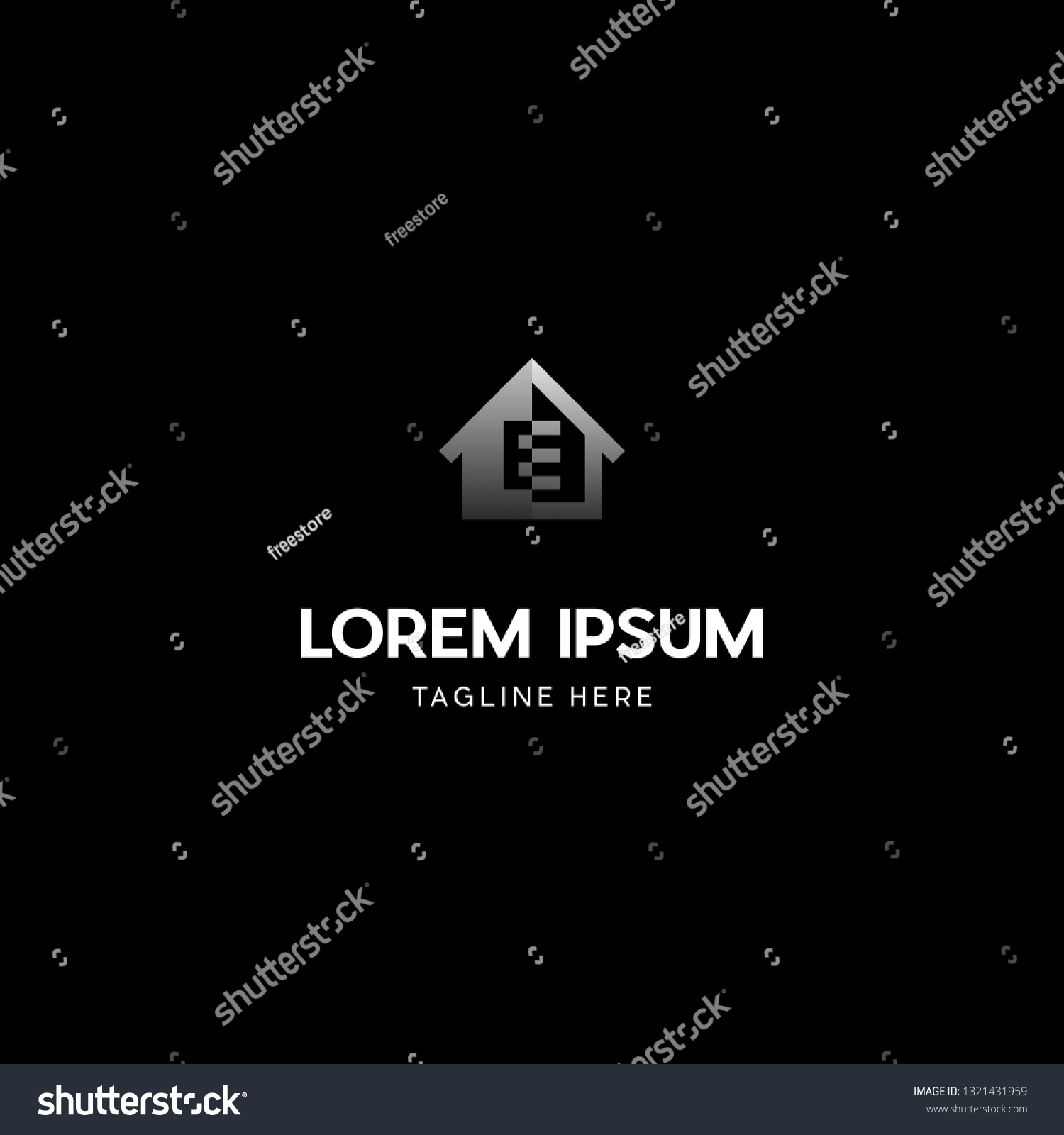 Letter E Home Creative Vector Logo Stock Vector (Royalty Free ...
