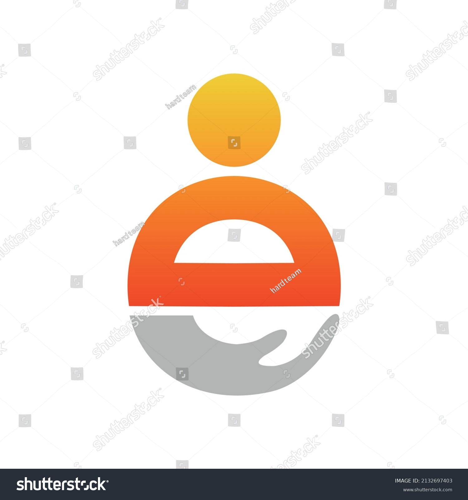 Letter E Human Care Logo Design Stock Vector (Royalty Free) 2132697403 ...