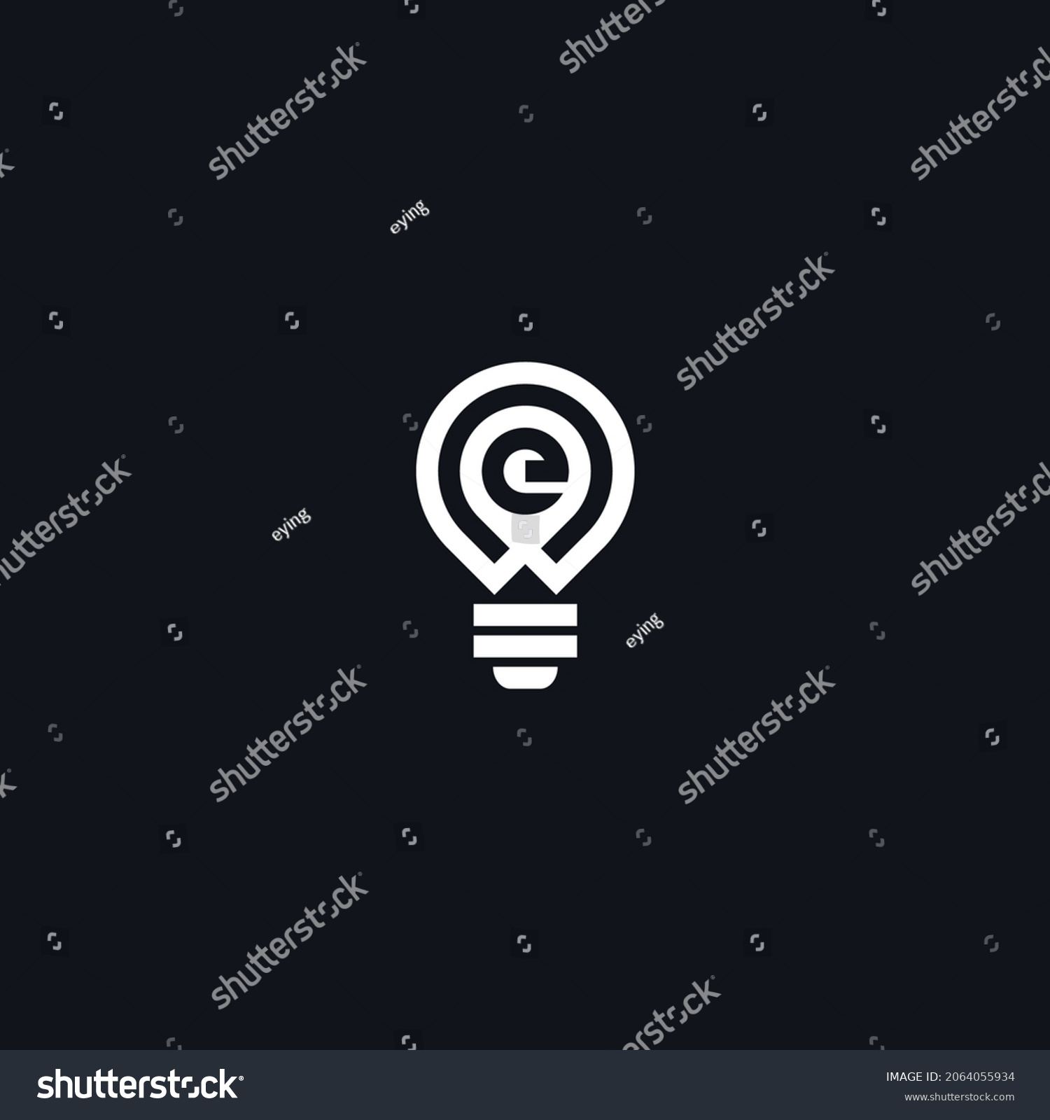 Letter E Light Bulb Idea Map Stock Vector (Royalty Free) 2064055934 ...