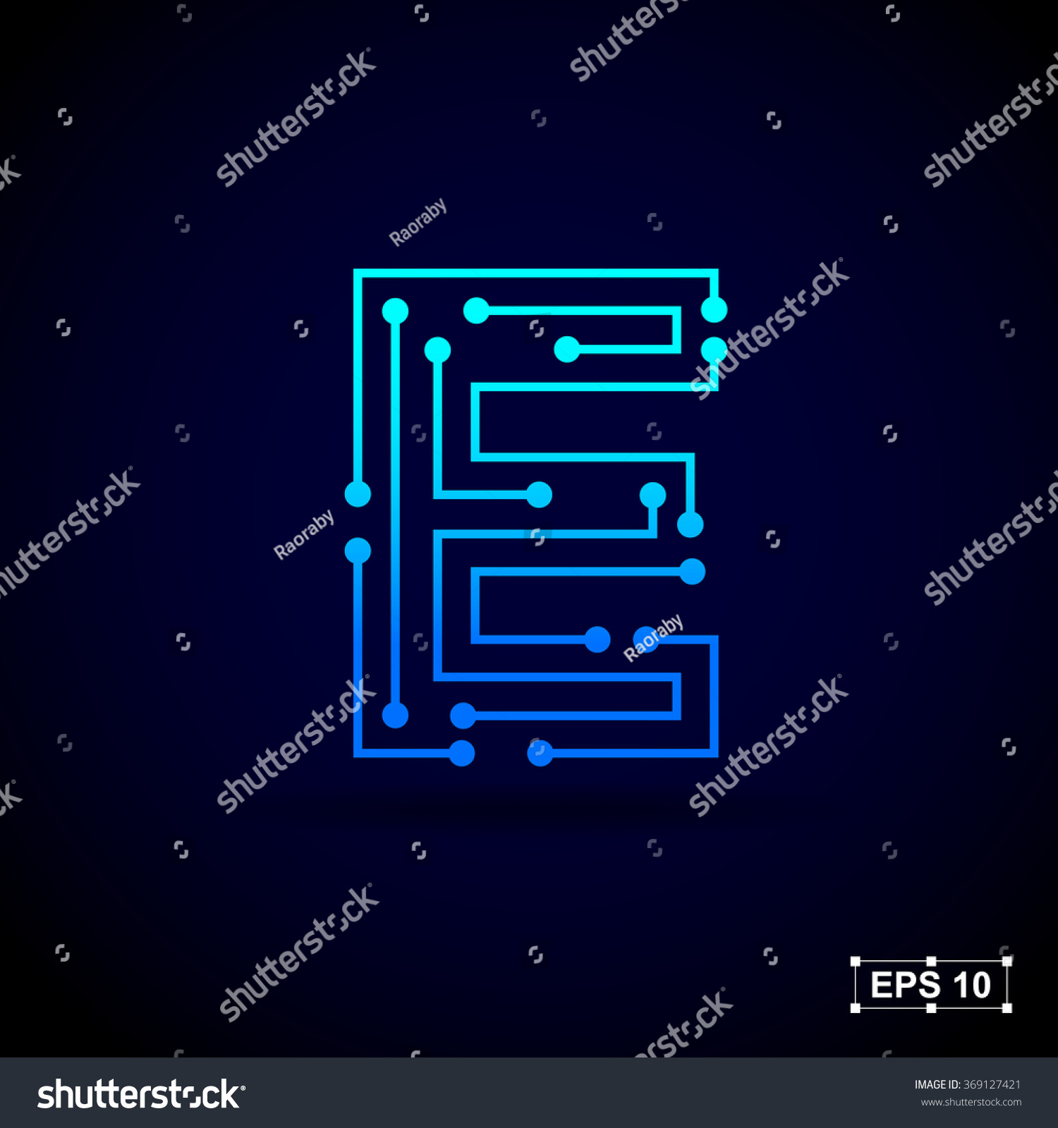 Letter E Logo Design Templatetechnology Abstract Stock Vector (Royalty ...
