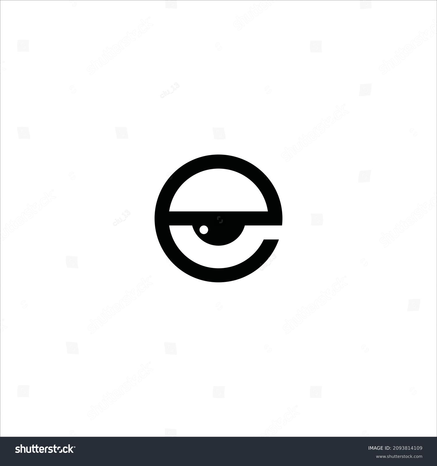 Letter E Logo Vector Eye Template Stock Vector (Royalty Free ...