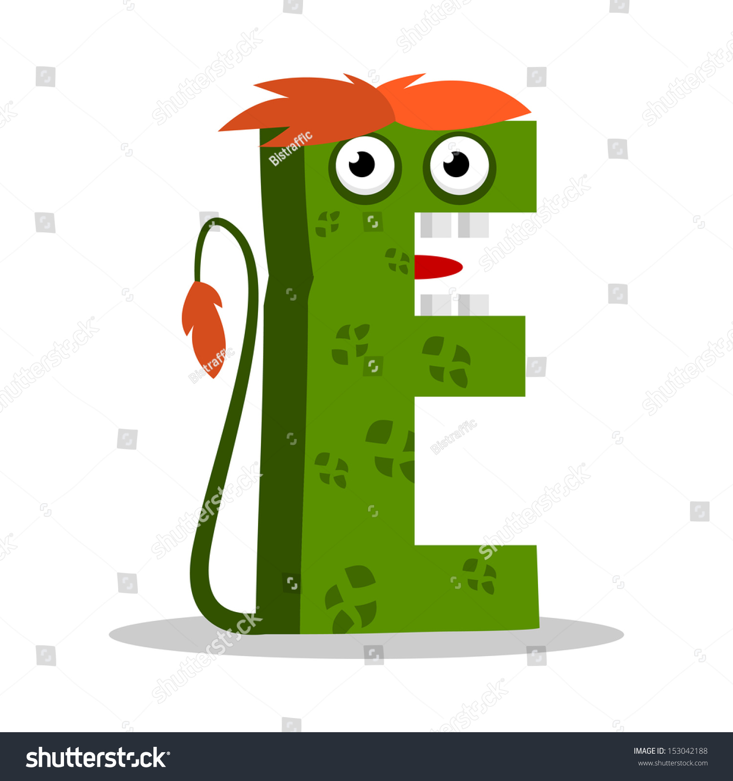 Letter E Monster Vector Illustration Stock Vector (Royalty Free ...
