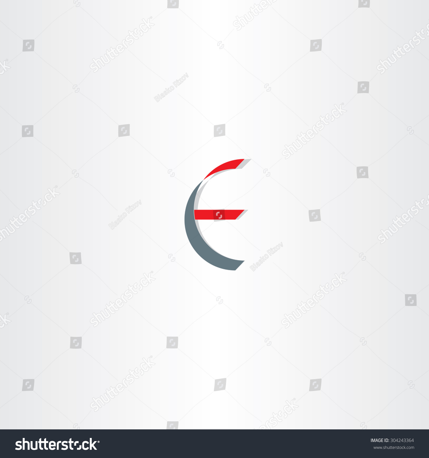 Letter E Sign Logo Icon Logotype Stock Vector (Royalty Free) 304243364