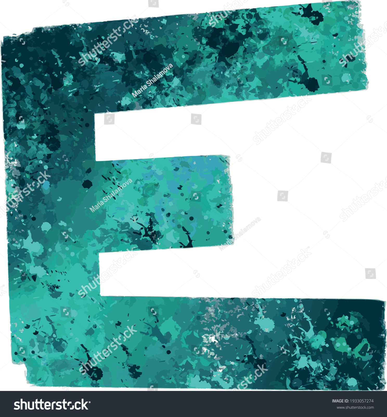 Letter E Vector Emerald Texture Stock Vector (Royalty Free) 1933057274 ...