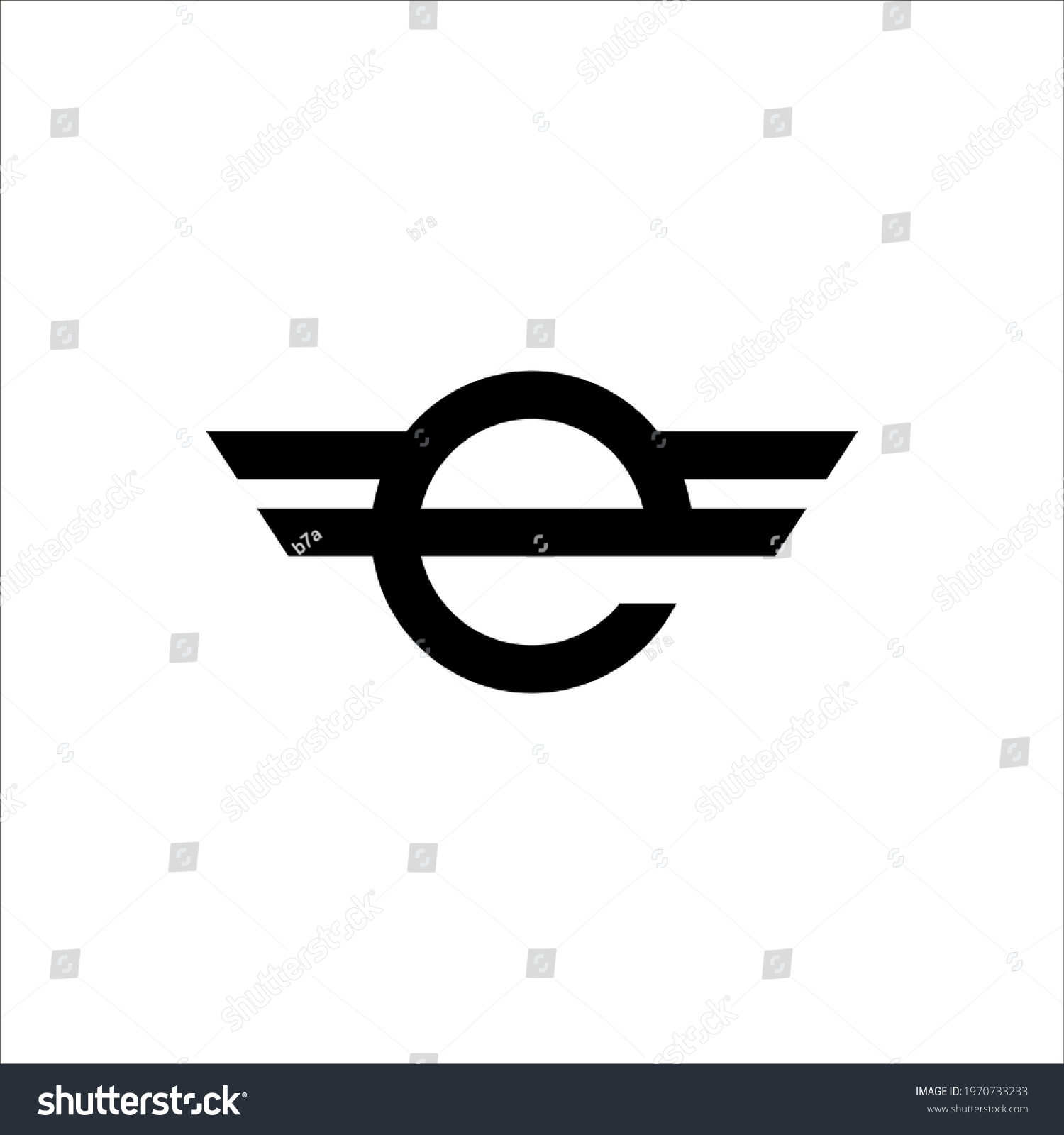 Letter E Wings Logo Design Vector Stock Vector (Royalty Free) 1970733233