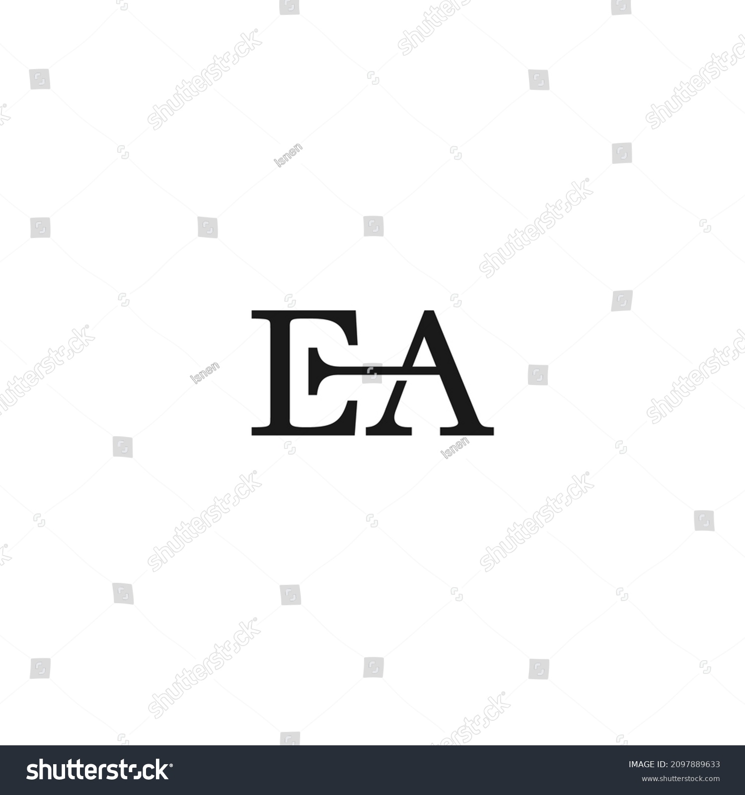 Letter Ea Monogram Logo Design Vector Stock Vector (Royalty Free ...
