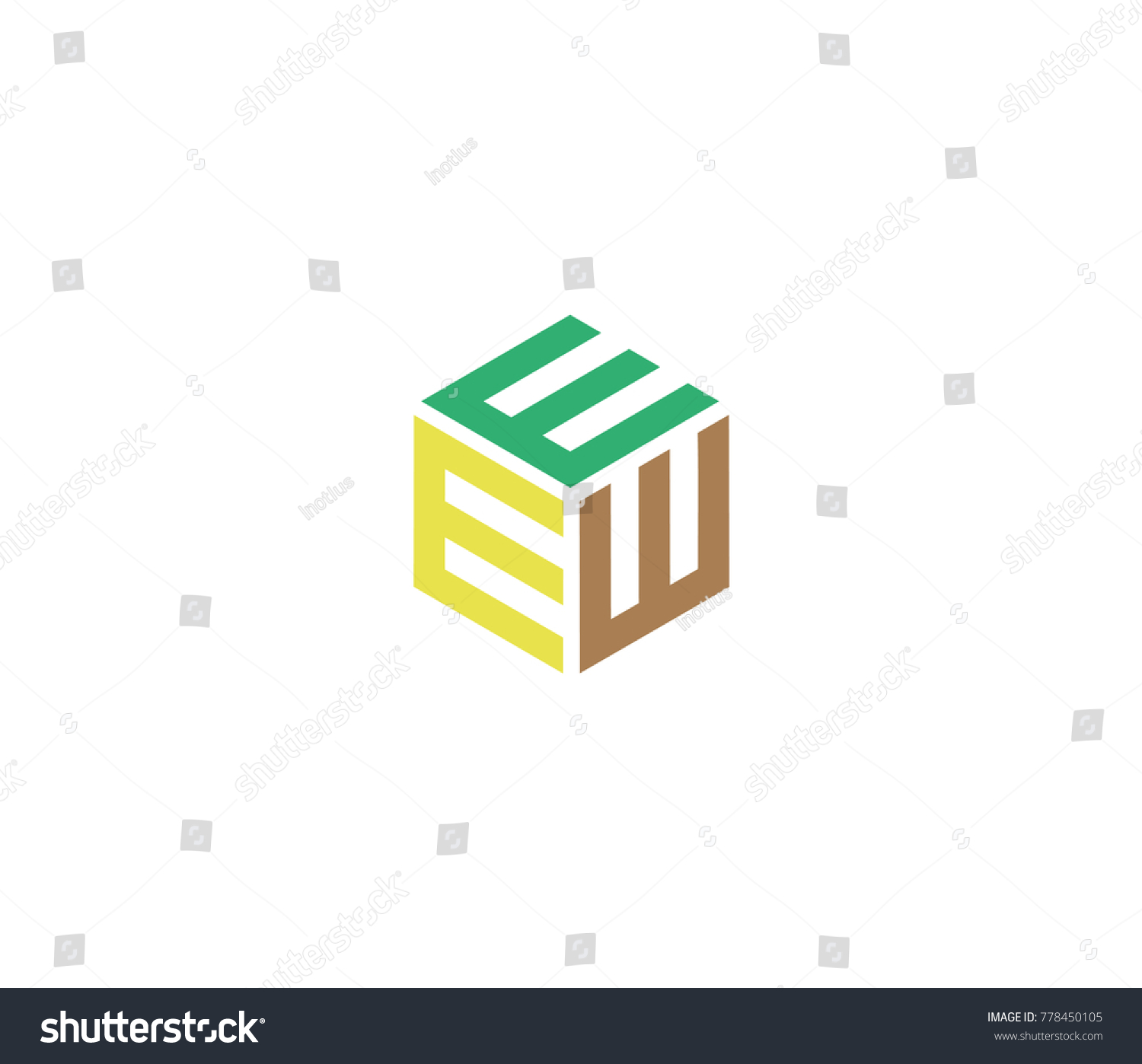 Letter Eew Logo Three Letter Icon Stock Vector (Royalty Free) 778450105 ...