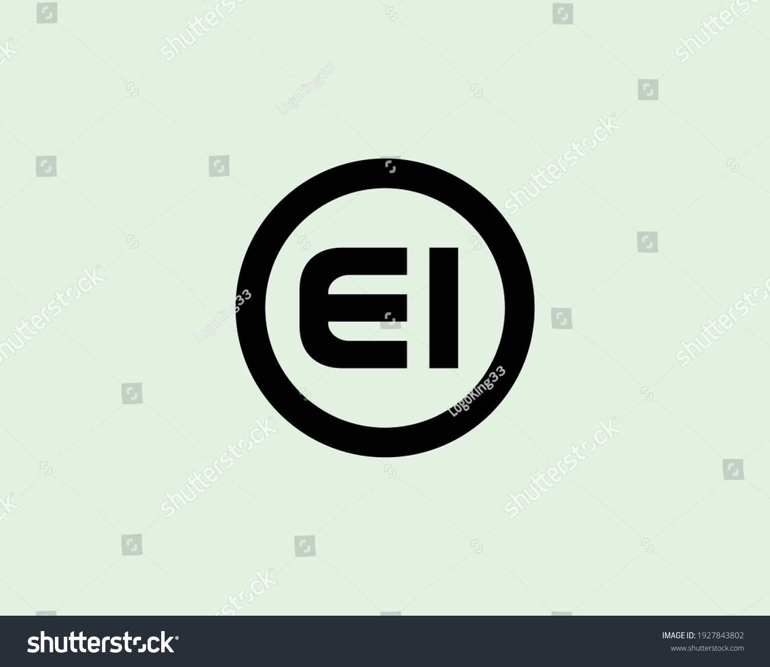 Letter Ei Logo Design Vector Template Stock Vector (Royalty Free ...