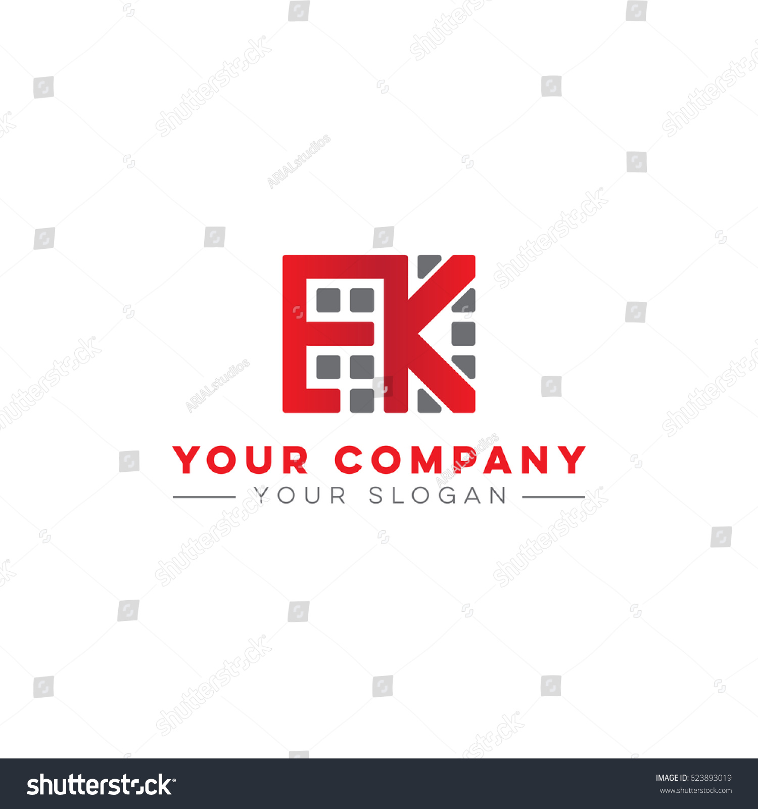 Letter Ek Logo Vector: เวกเตอร์สต็อก (ปลอดค่าลิขสิทธิ์) 623893019
