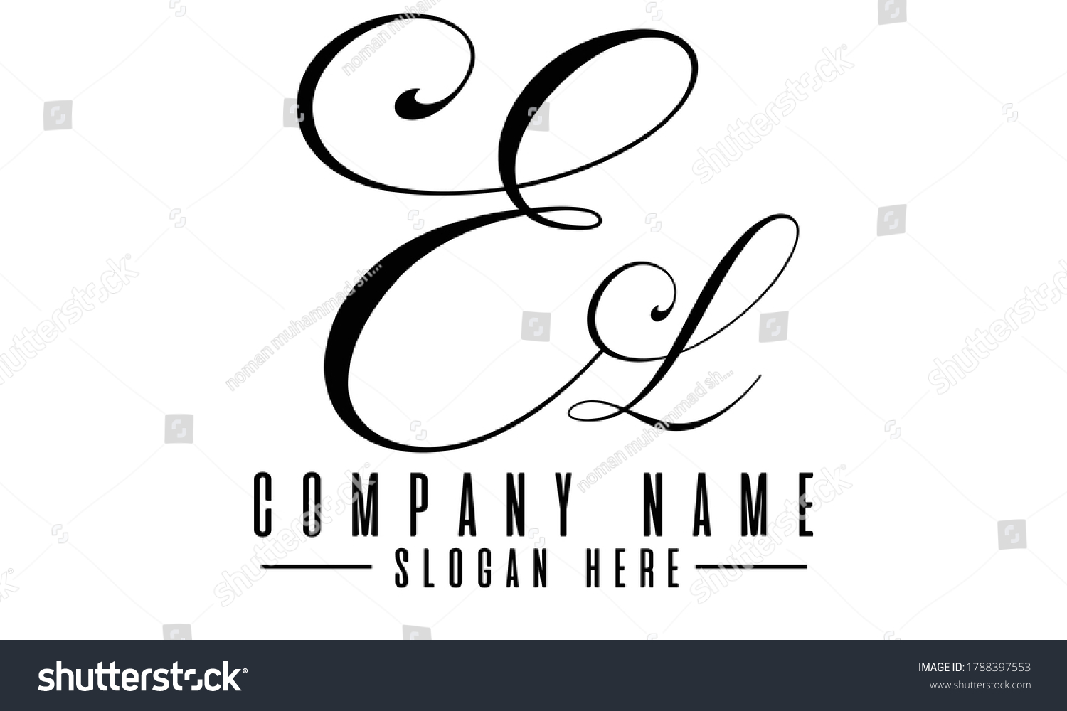 Letter El Logo Design Template: vetor stock (livre de direitos ... Letter El Logo Design Template: vetor stock (livre de direitos ...