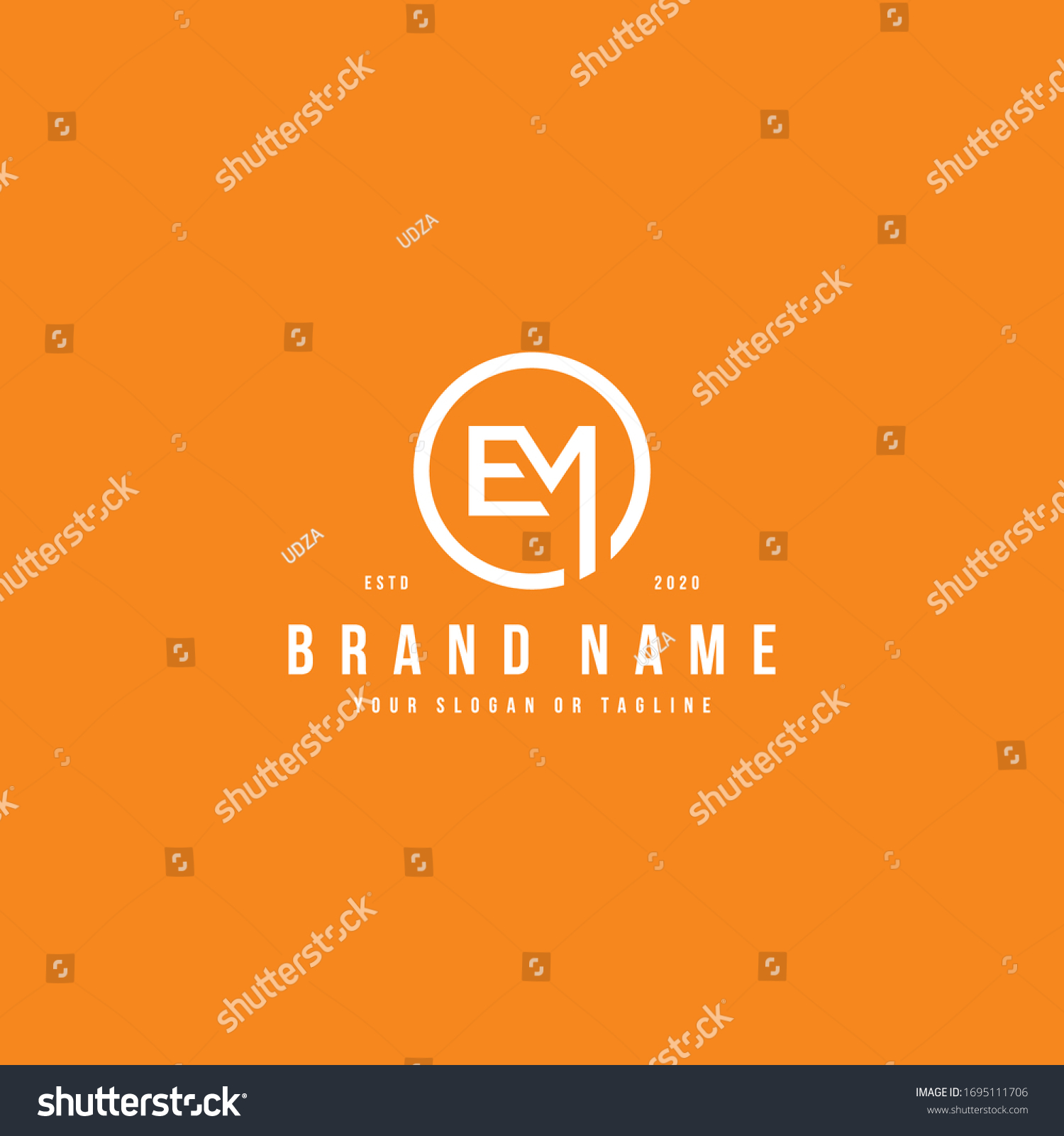 Letter Em Logo Design Vector Template Stock Vector (Royalty Free ...