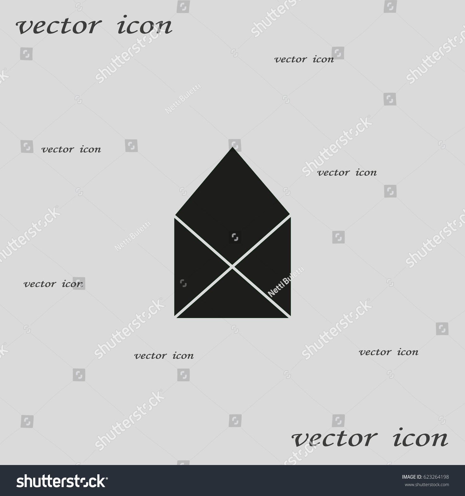 Letter Envelope Icon Stock Vector (Royalty Free) 623264198 | Shutterstock