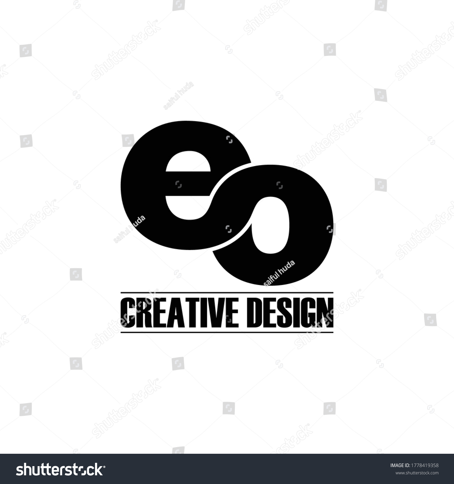 Letter Eo Simple Monogram Logo Design Stock Vector (Royalty Free ...