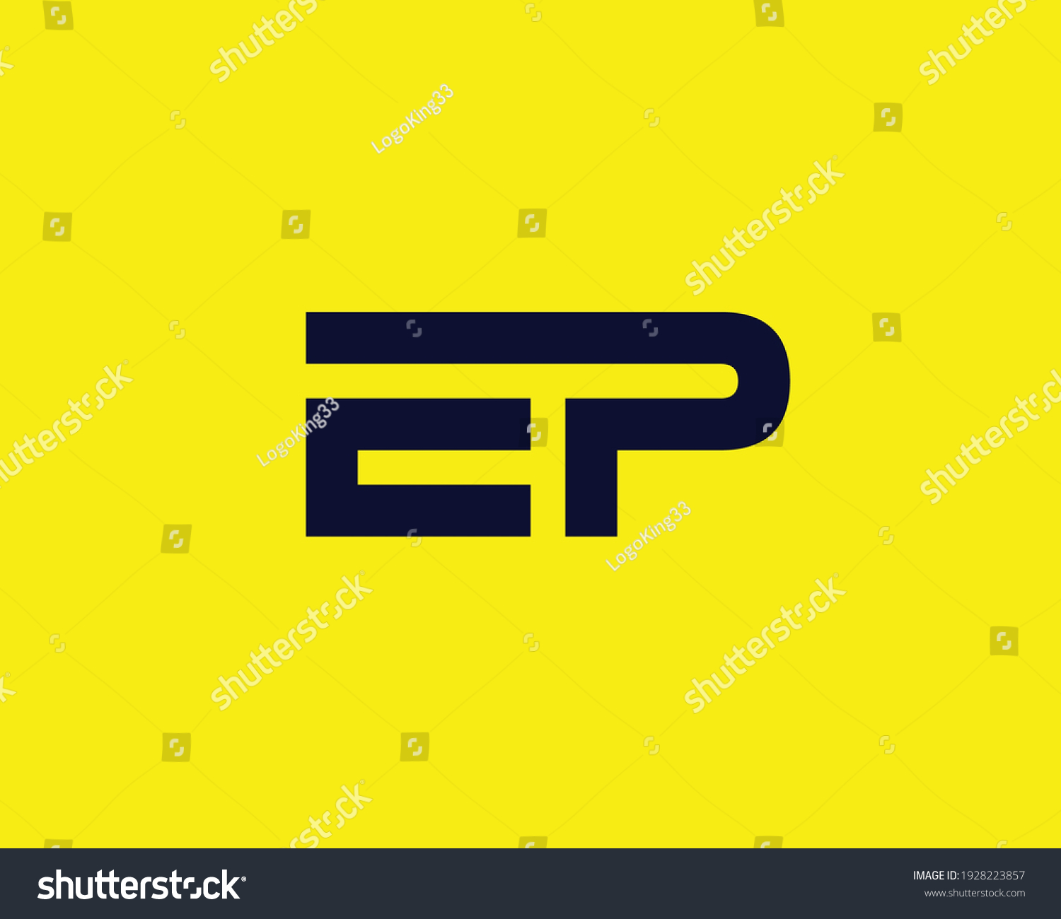 Letter Ep Logo Design Vector Template Stock Vector (Royalty Free ...