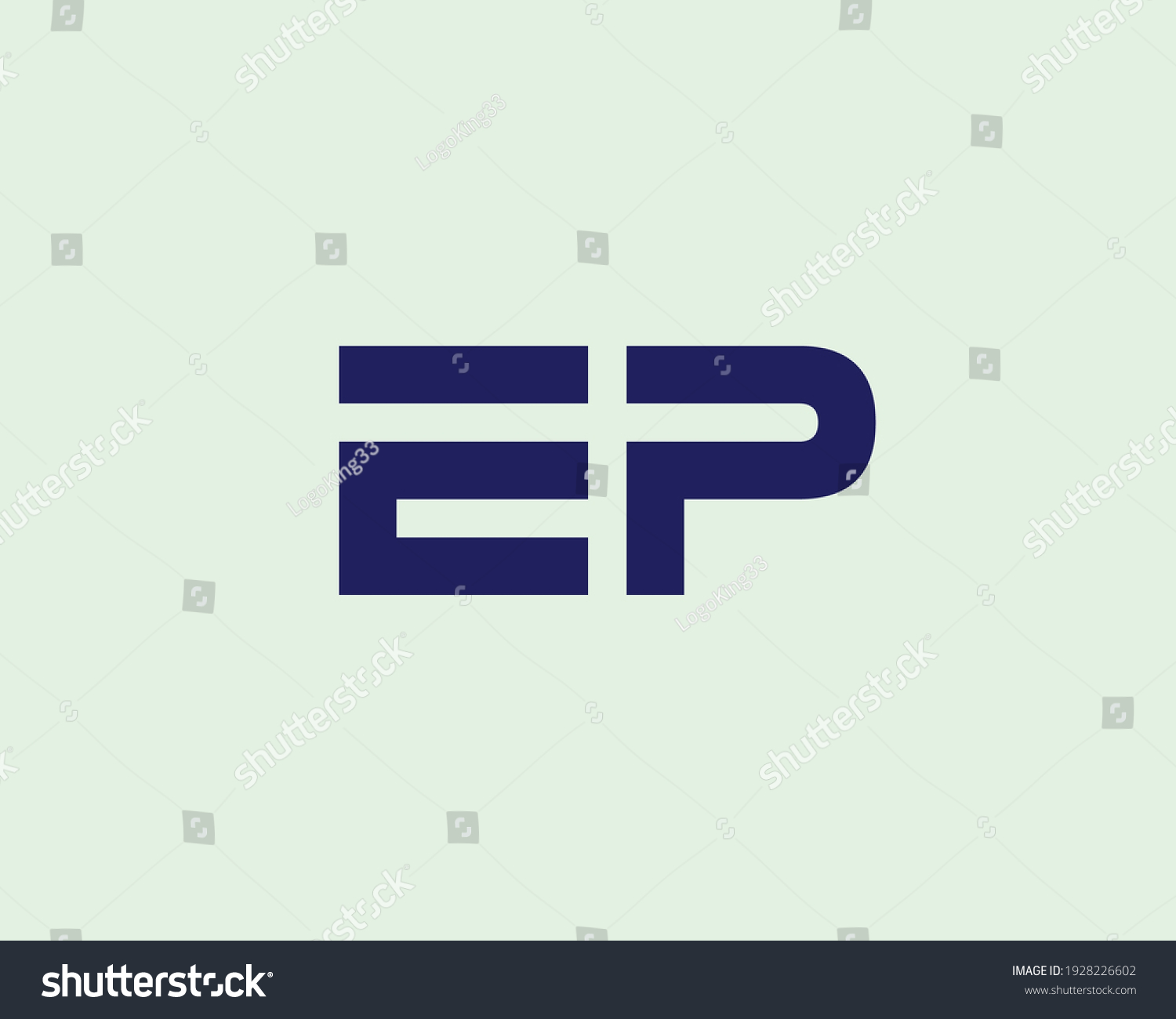 Letter Ep Logo Design Vector Template Stock Vector (Royalty Free ...