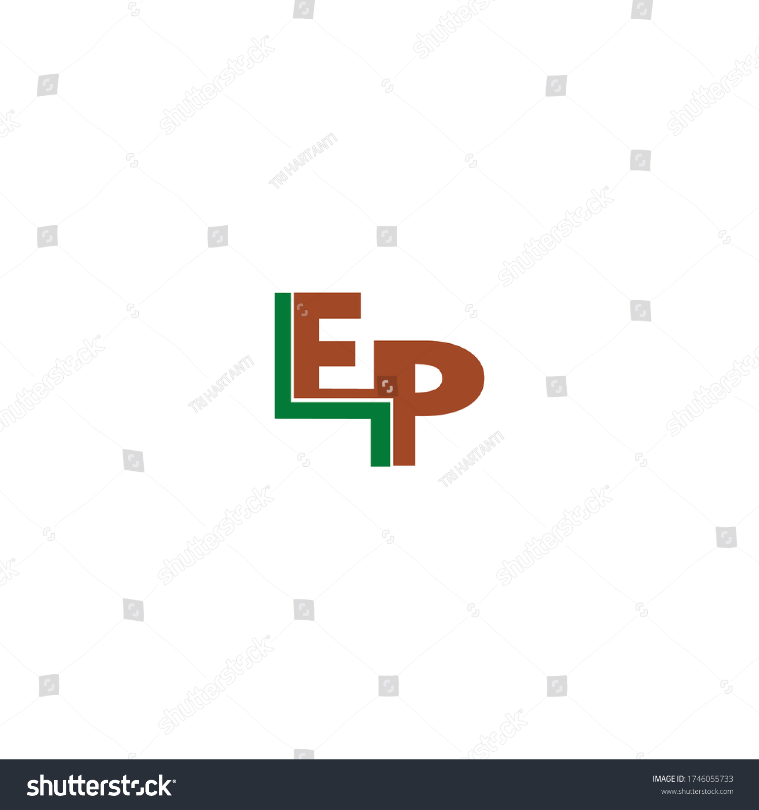 Letra EP Nuevo vector de logotipo: vector de stock (libre de regalías ...