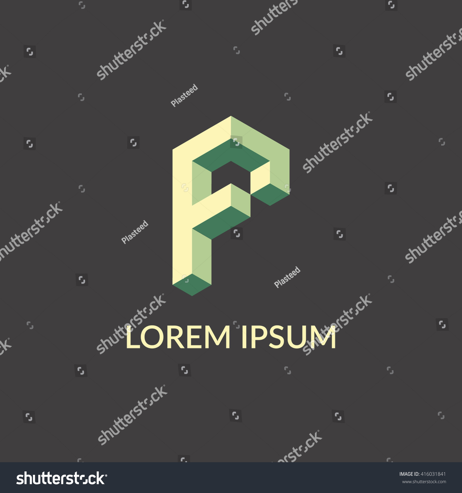 Letter F Isometric Logo Design Stock Vector (Royalty Free) 416031841 Letter F Isometric Logo Design Stock Vector (Royalty Free) 416031841