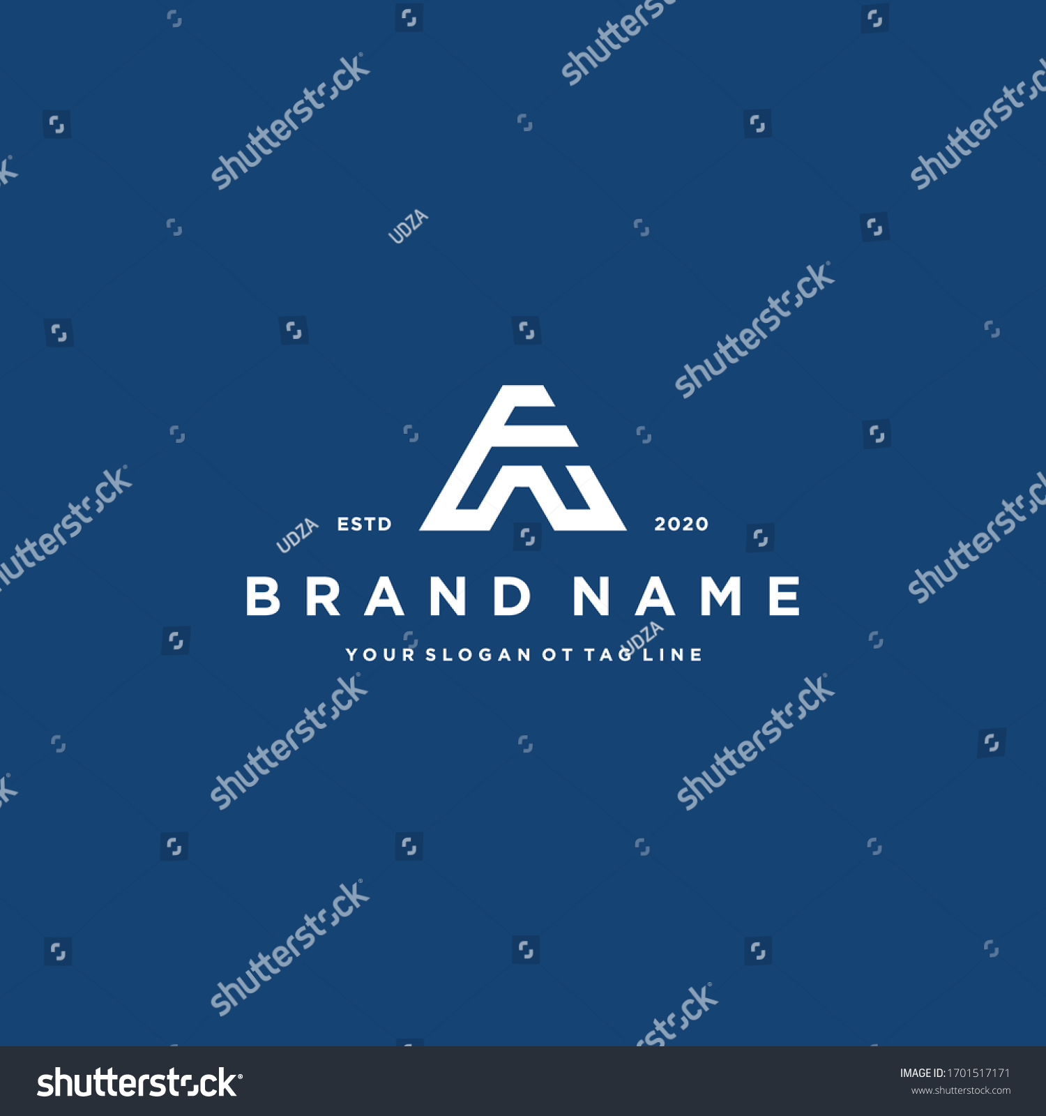 Letter Fa Logo Design Vector Template Stock Vector (Royalty Free ...