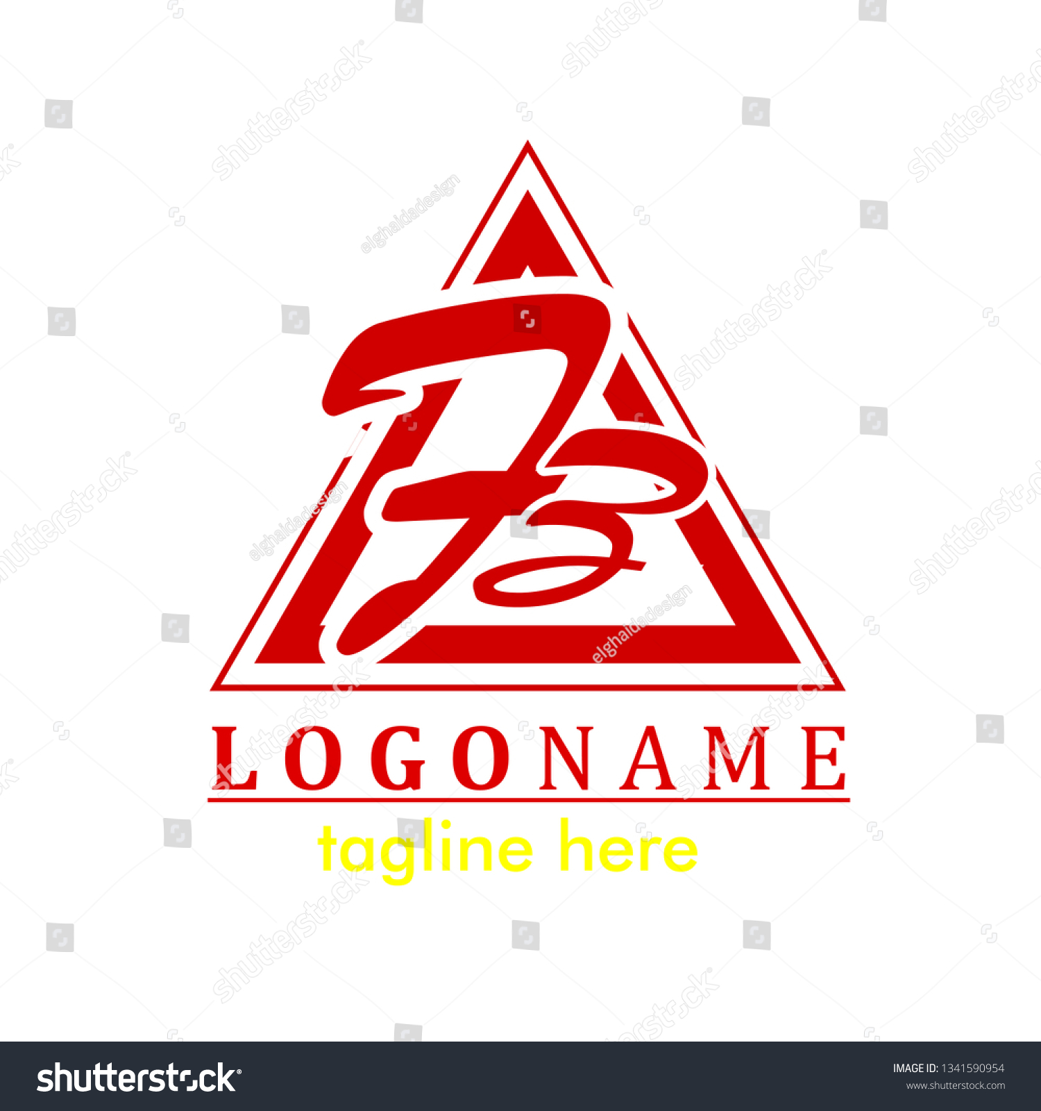 Letter Fb Triangle Shape Form Logo Stock Vector (Royalty Free ...