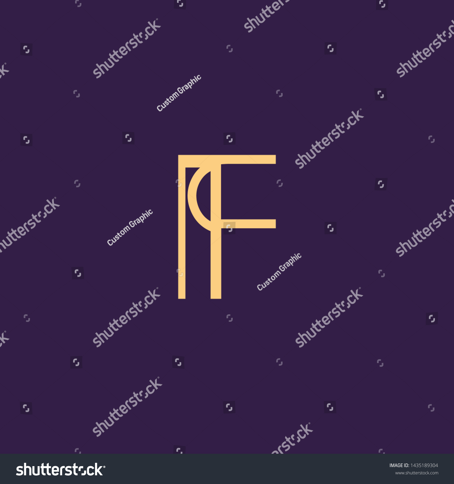 Letter Ff Clean Minimal Initial Based Stock Vector (Royalty Free ...