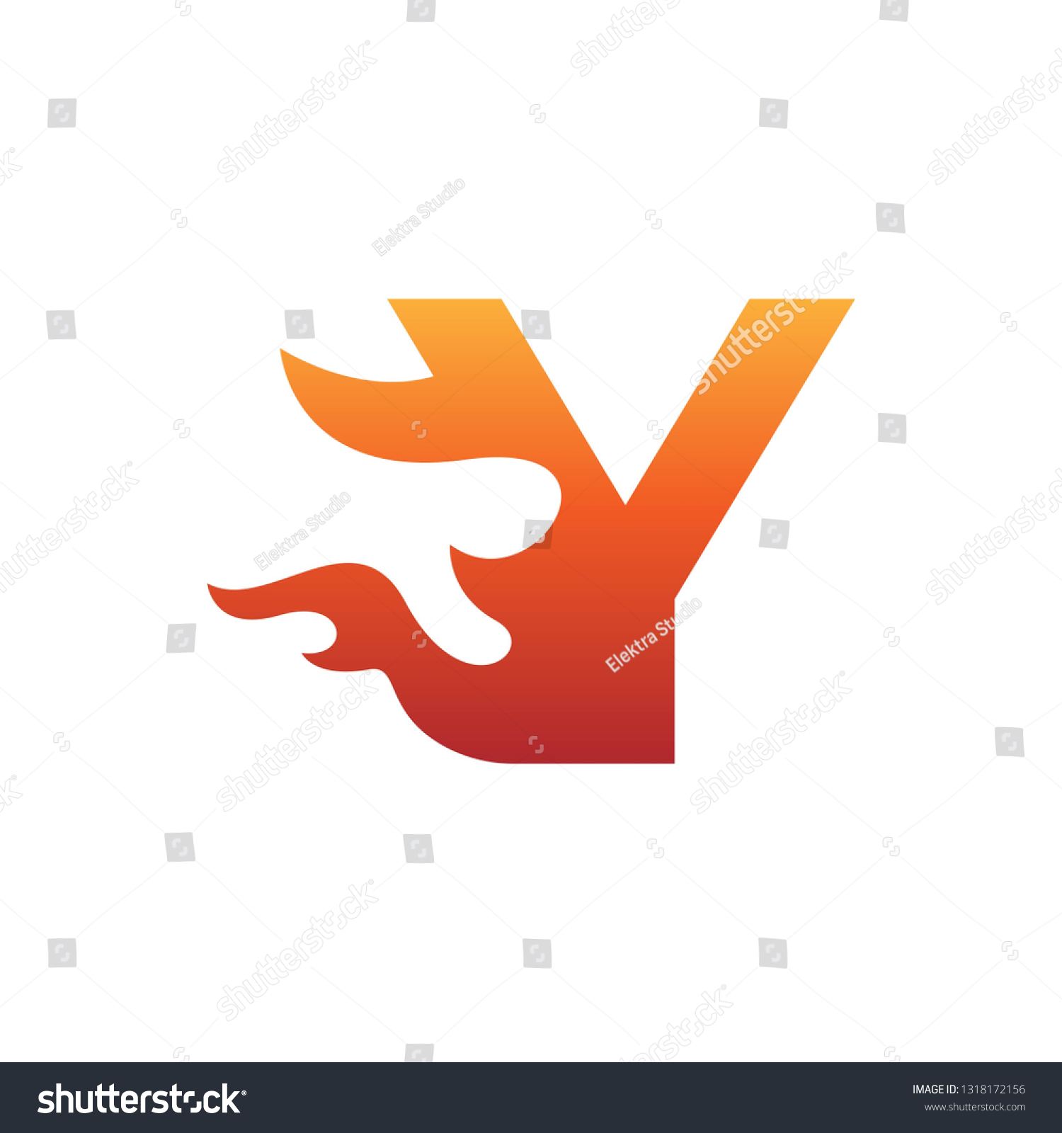 Letter Fire Logo Illustration Vector: เวกเตอร์สต็อก (ปลอดค่าลิขสิทธิ์ ...