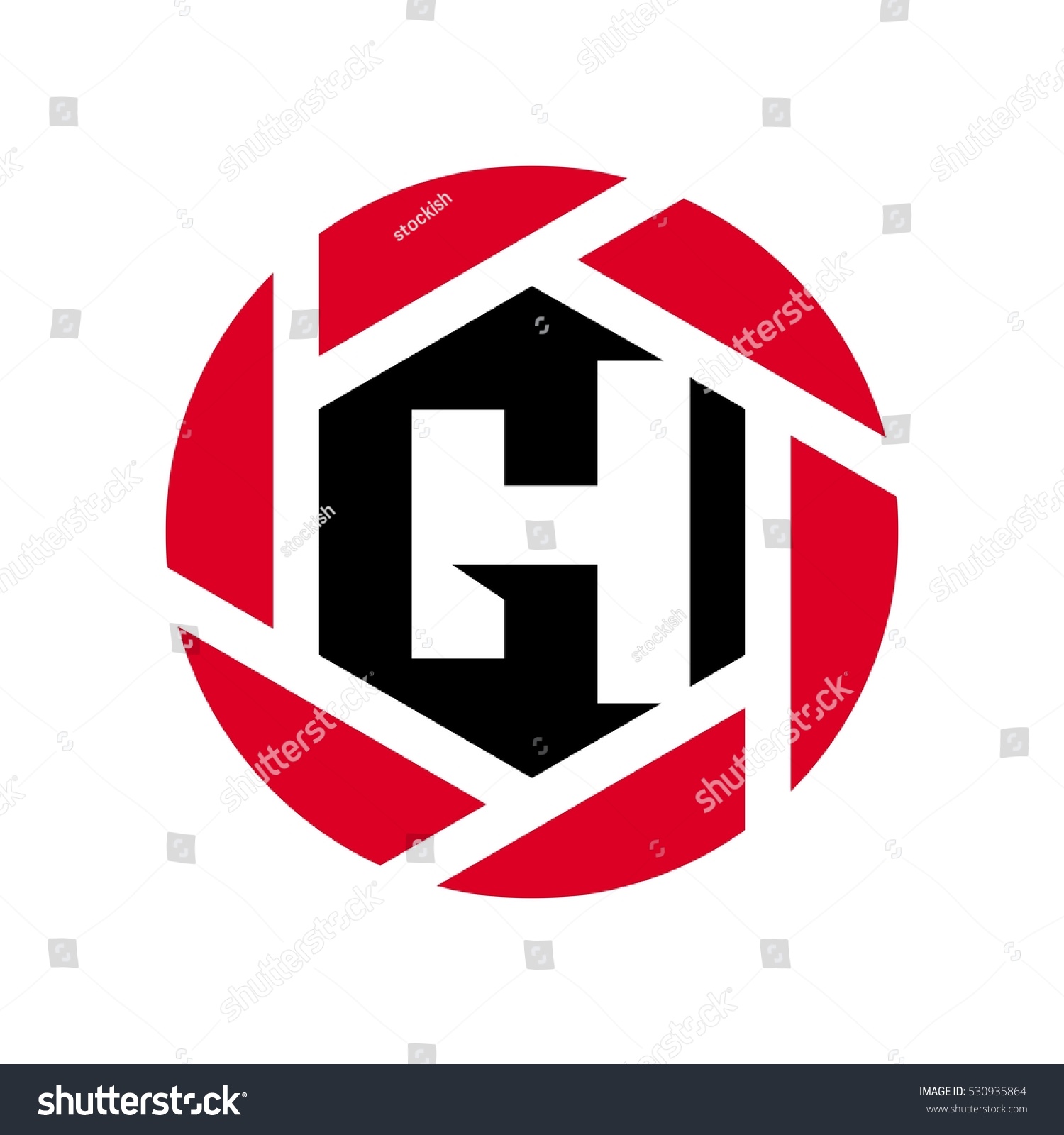 Letter G H Logo Vector Stock Vector (Royalty Free) 530935864 | Shutterstock