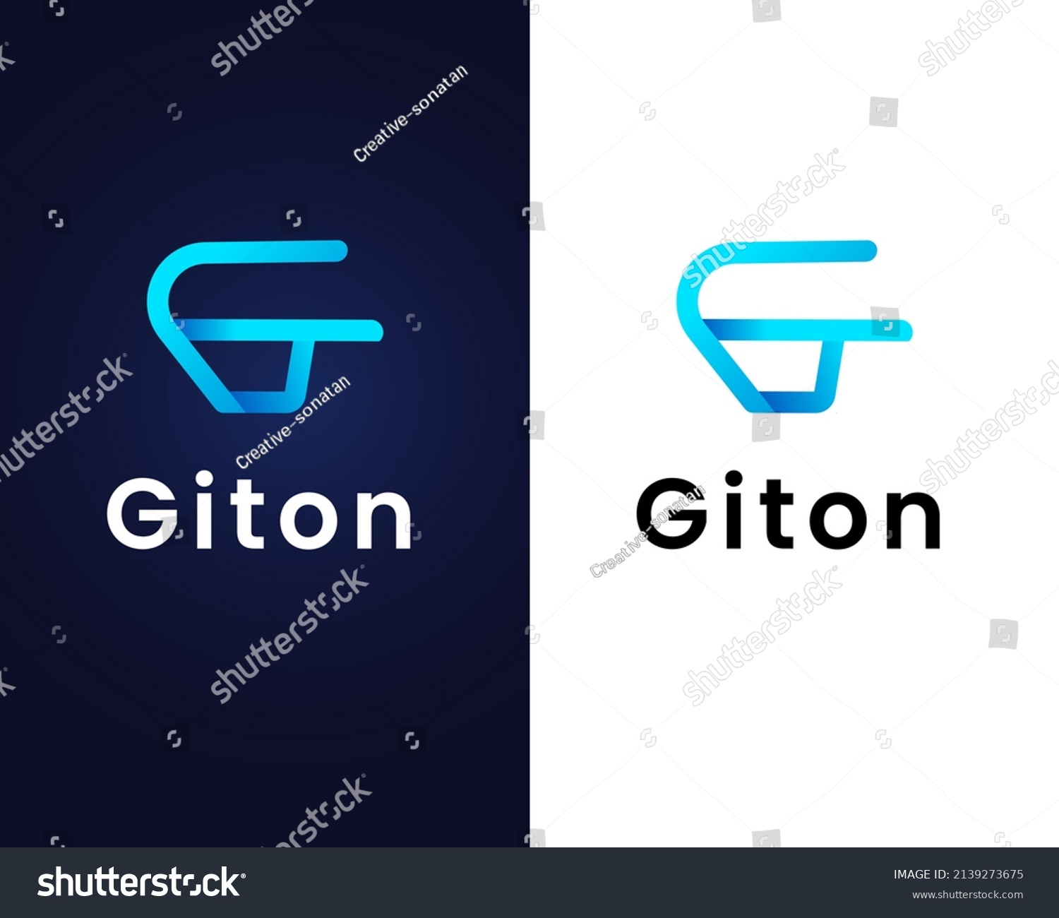 Letter G T Logo Design Template Stock Vector (Royalty Free) 2139273675 ...