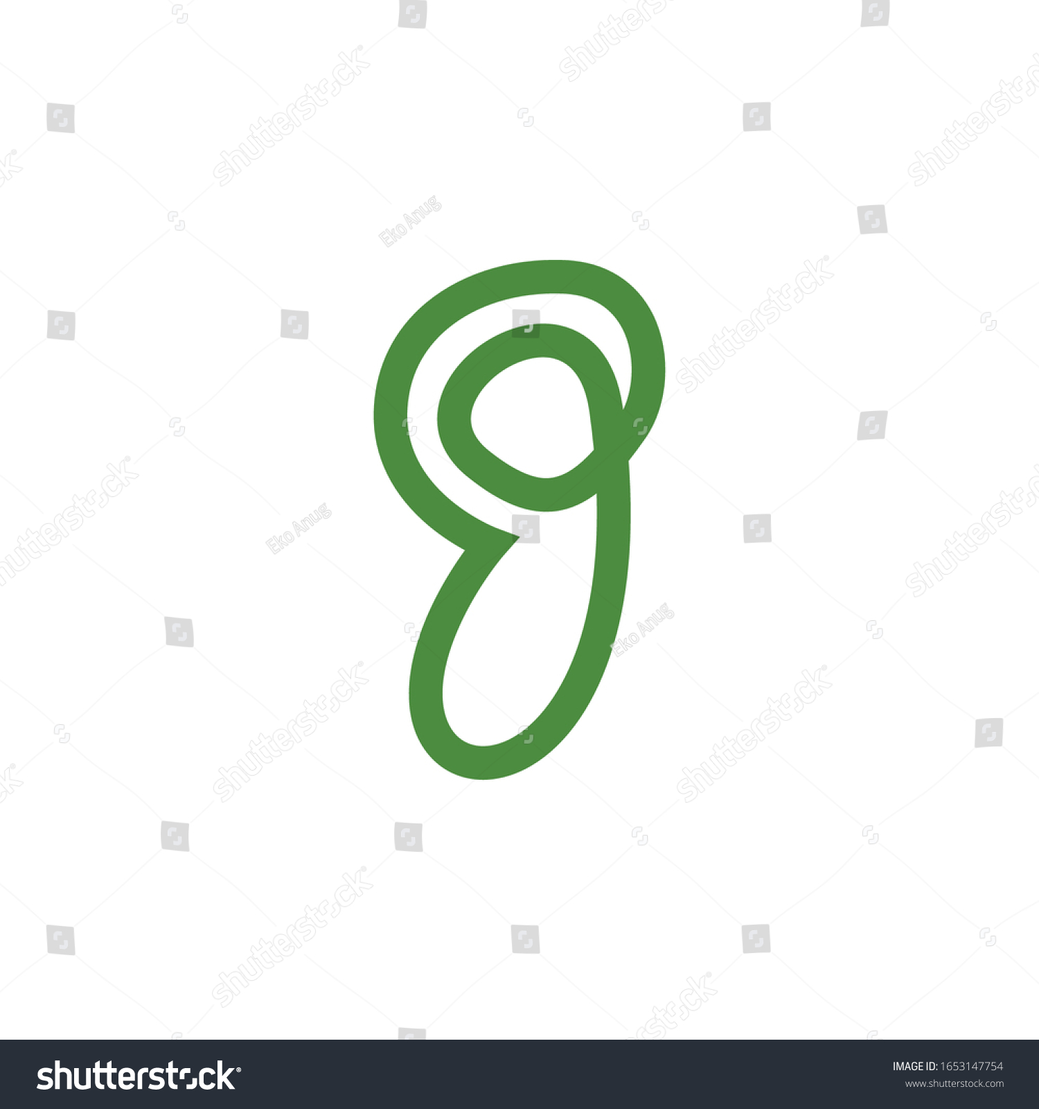 Letter G Bold Line Vector Logo Stock Vector (Royalty Free) 1653147754 ...