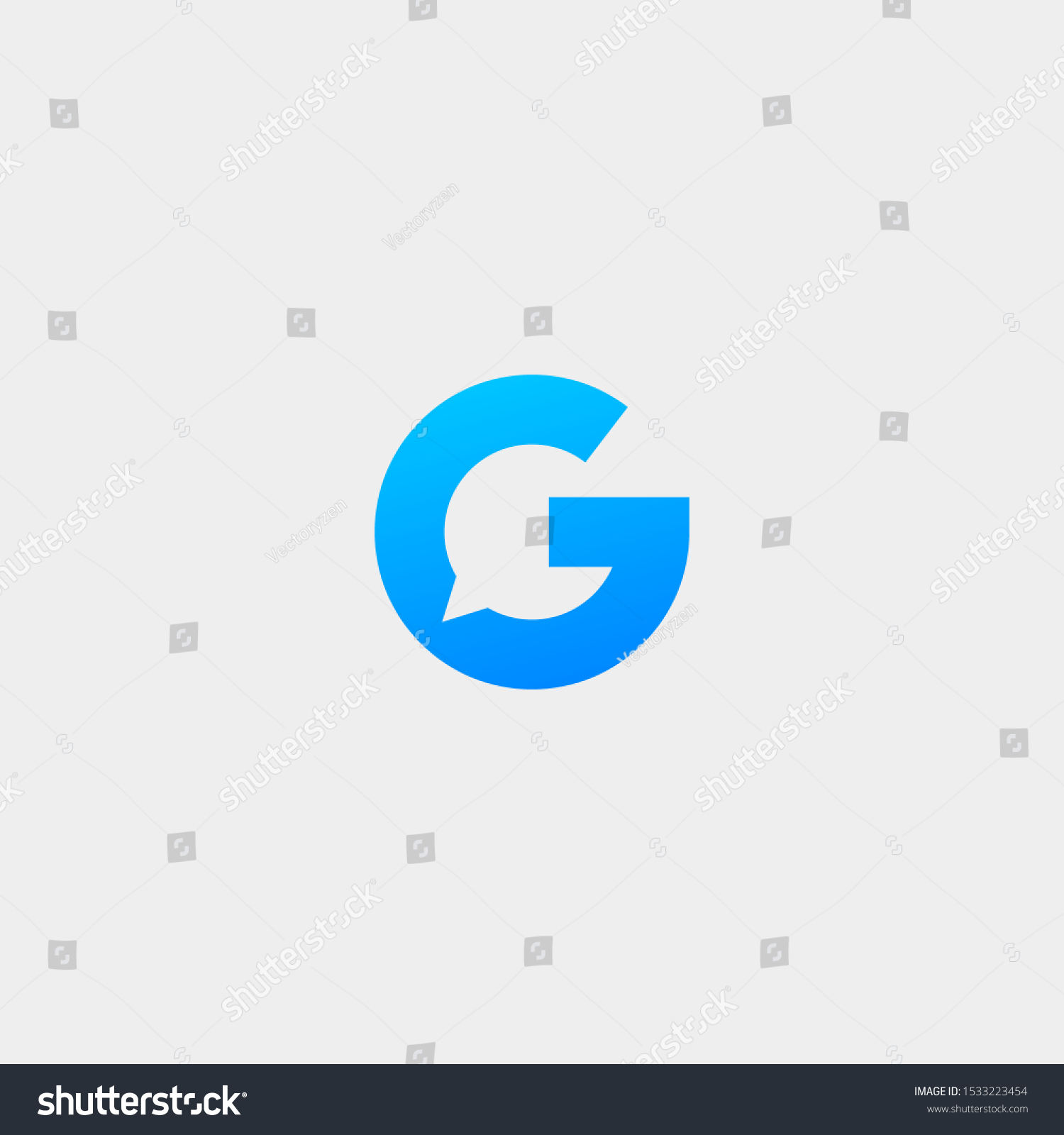 Letter G Chat Logo Template Vector Stock Vector (Royalty Free) 1533223454