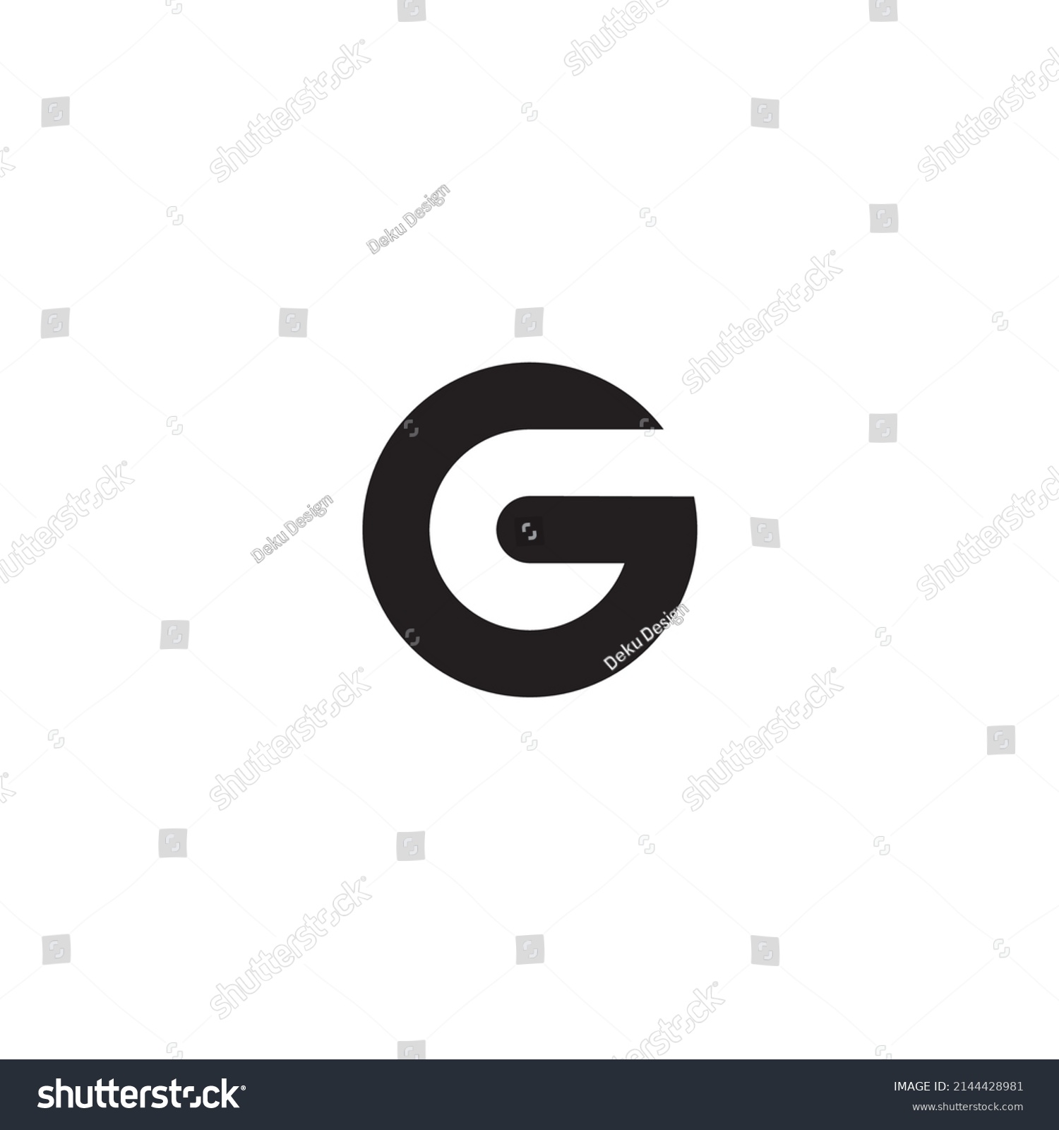 Letter G Circle Simple Symbol Logo Stock Vector (Royalty Free ...