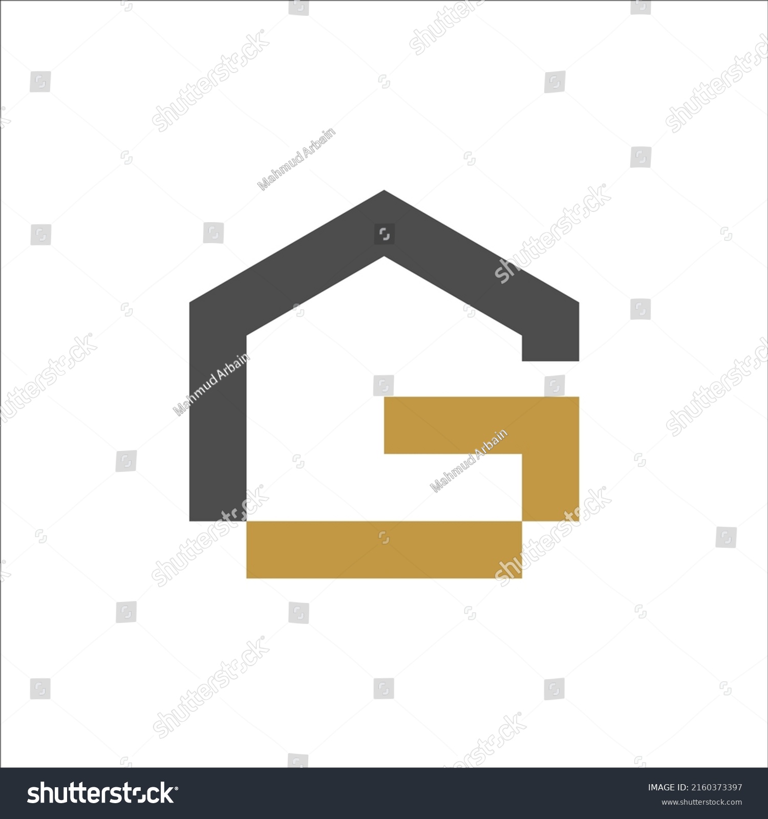 Letter G House Logo Design Template Stock Vector (Royalty Free ...