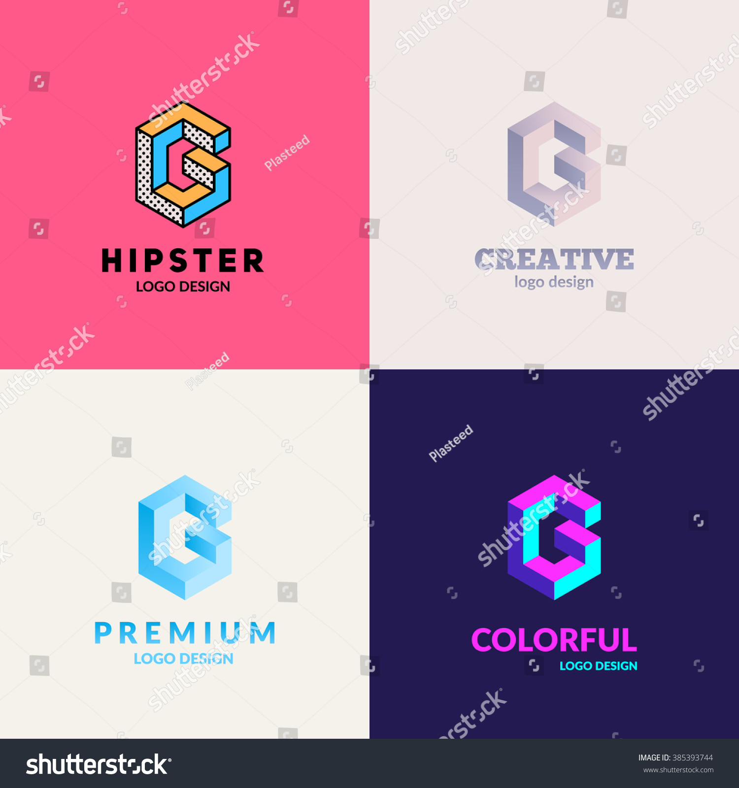Letter G Isometric Logo Design Set Stock Vector (Royalty Free) 385393744 Letter G Isometric Logo Design Set Stock Vector (Royalty Free) 385393744