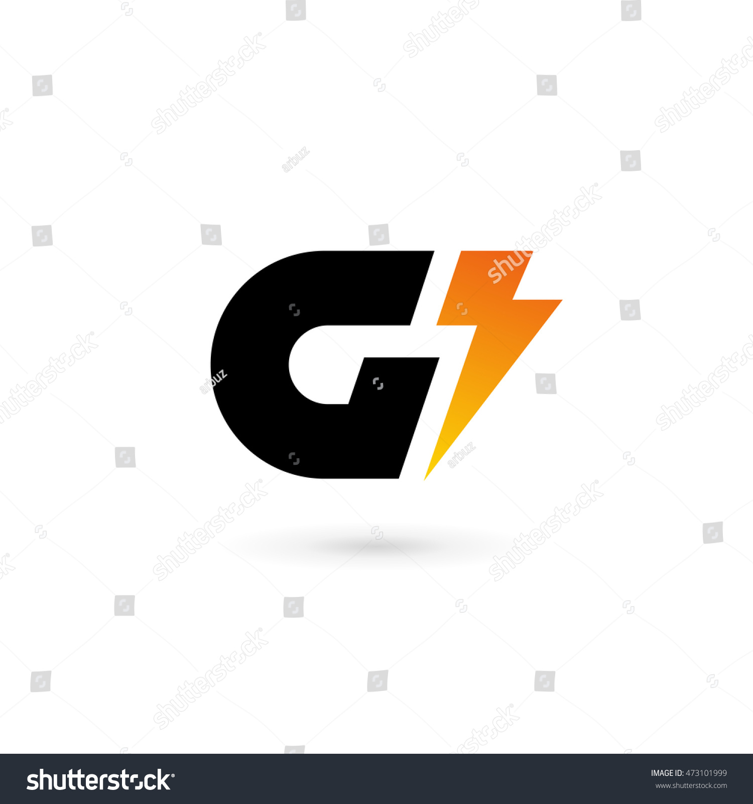 Letter G Lightning Logo Icon Design Stock Vector (Royalty Free) 473101999