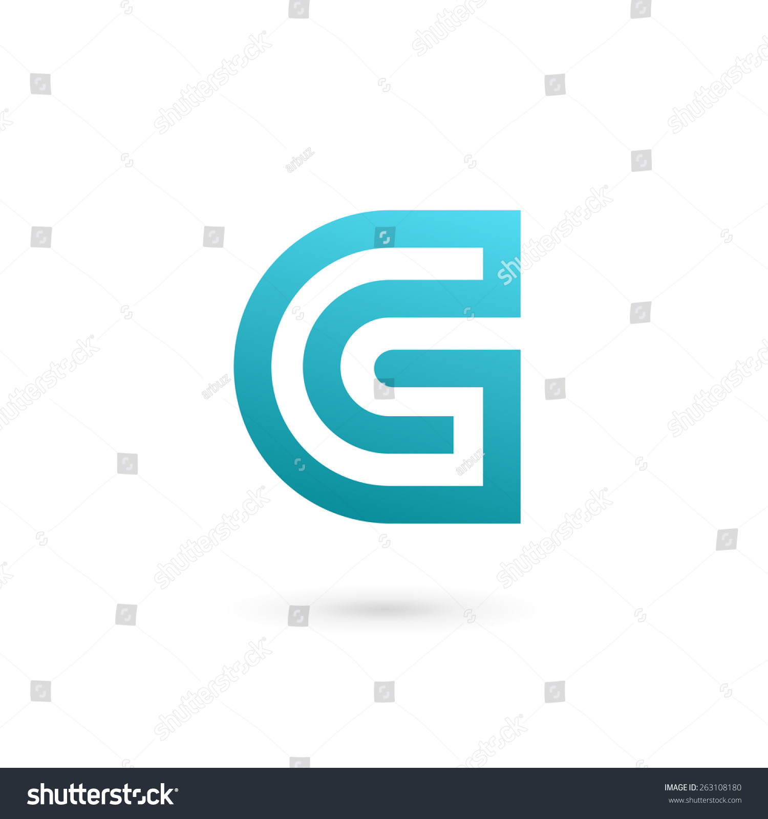 Vektor Stok Letter G Logo Icon Design Template (Tanpa Royalti ...