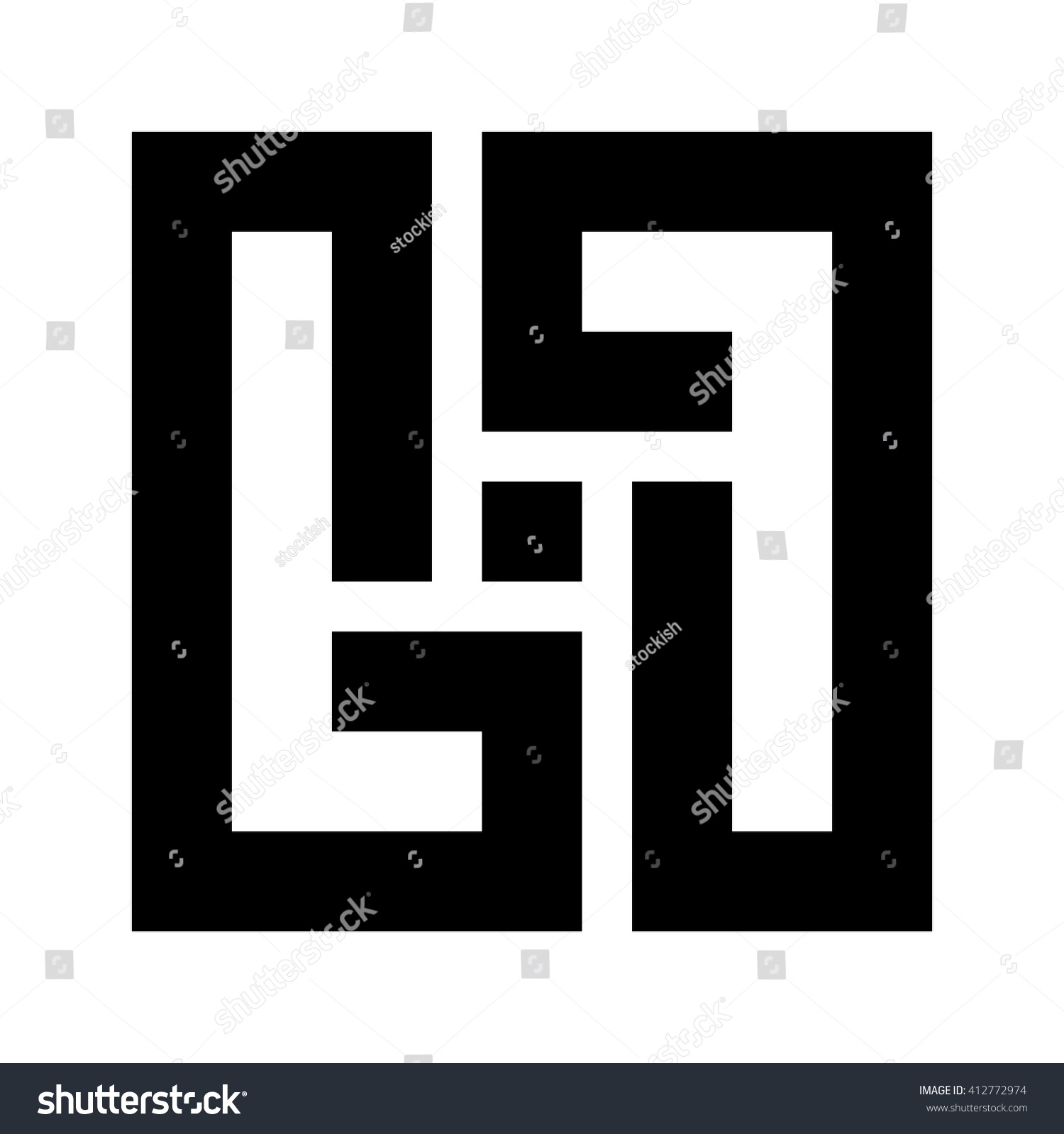 Letter G Logo Vector Square Logo Stock Vector (Royalty Free) 412772974
