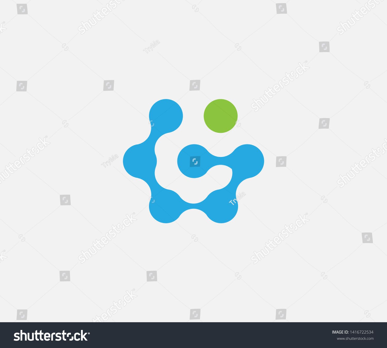 Letter G Node Vector Icon Logo: vector de stock (libre de regalías ...