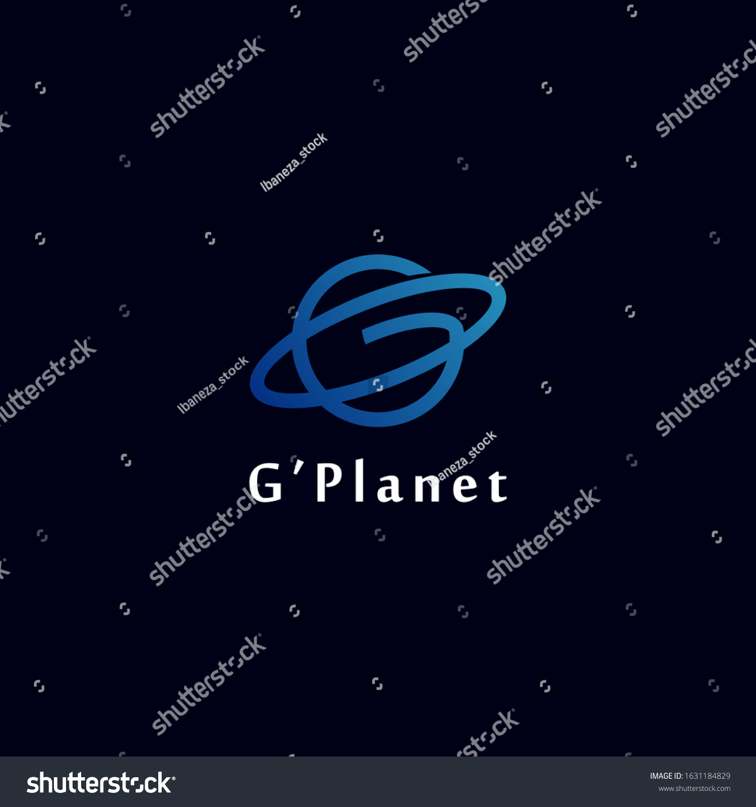 Letter G Planet Logo Vector Stock Vector (Royalty Free) 1631184829